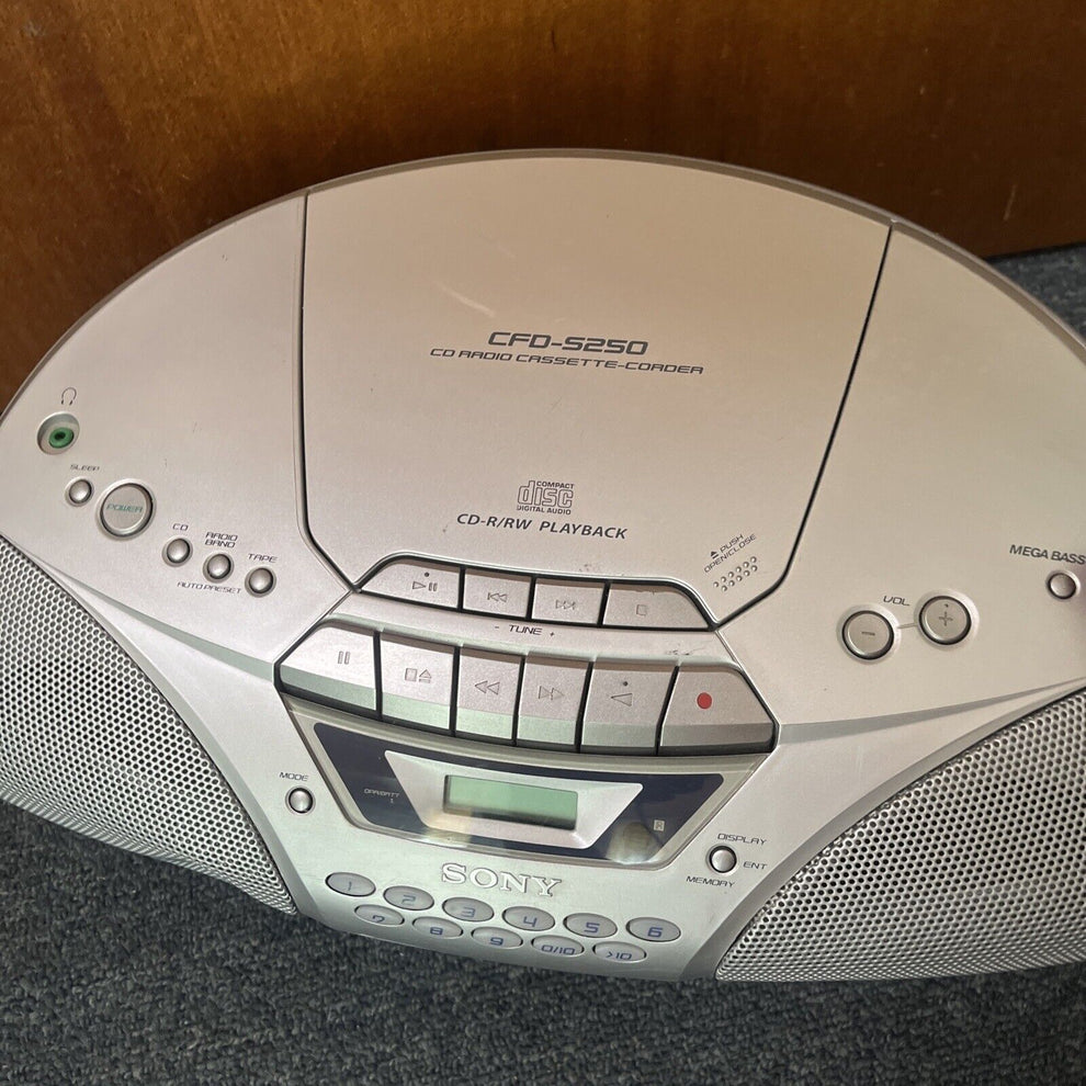 Sony CFD-S250 CD Radio Cassette-Recorder *Requires Cassette Belt Repla ...