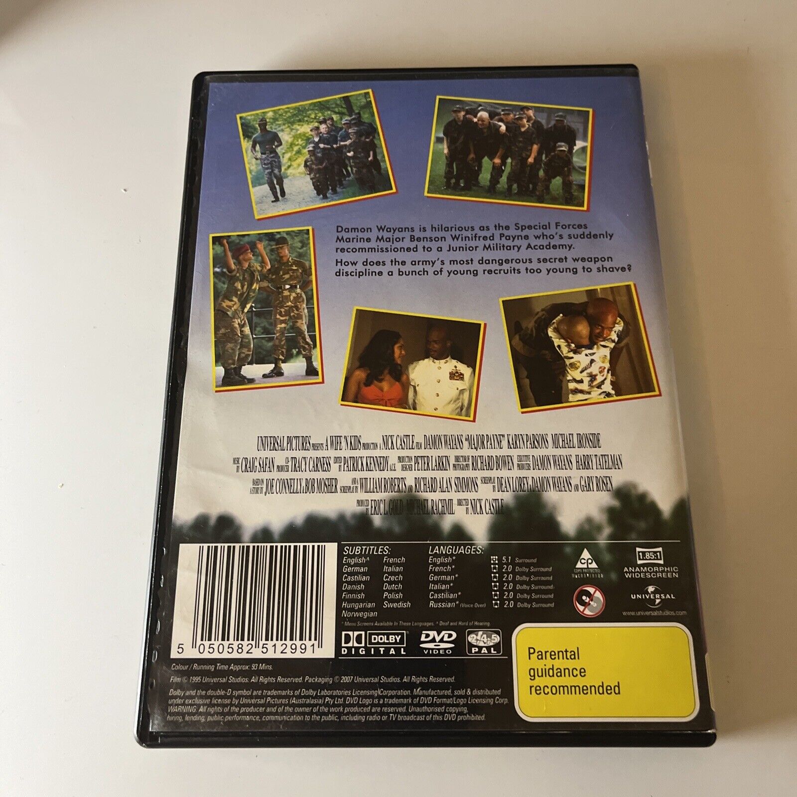 Major Payne (DVD, 1995) Damon Wayans Region 4 &2 NEW – Retro Unit