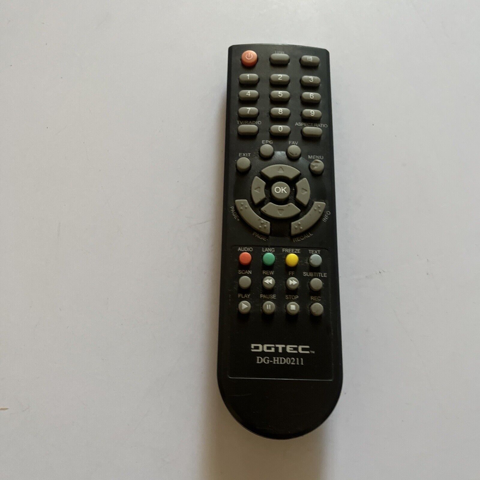 Genuine Dgtec DG-HD0211 Remote Control For TV *Missing Battery Lid ...