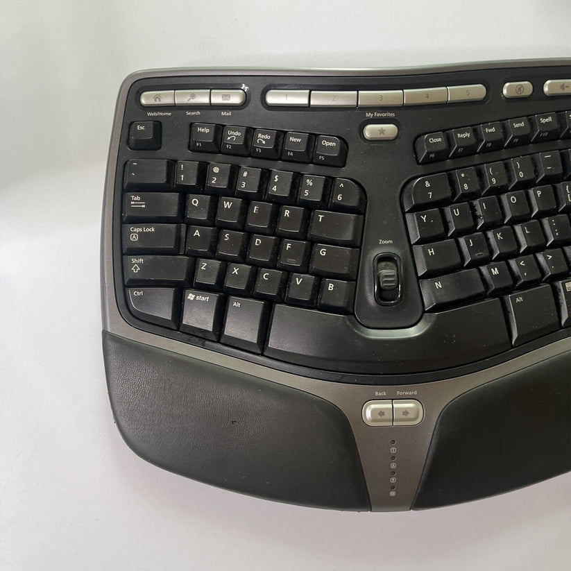 Microsoft Natural Ergonomic Keyboard 4000 V1.0 USB Wired with Palm Res ...