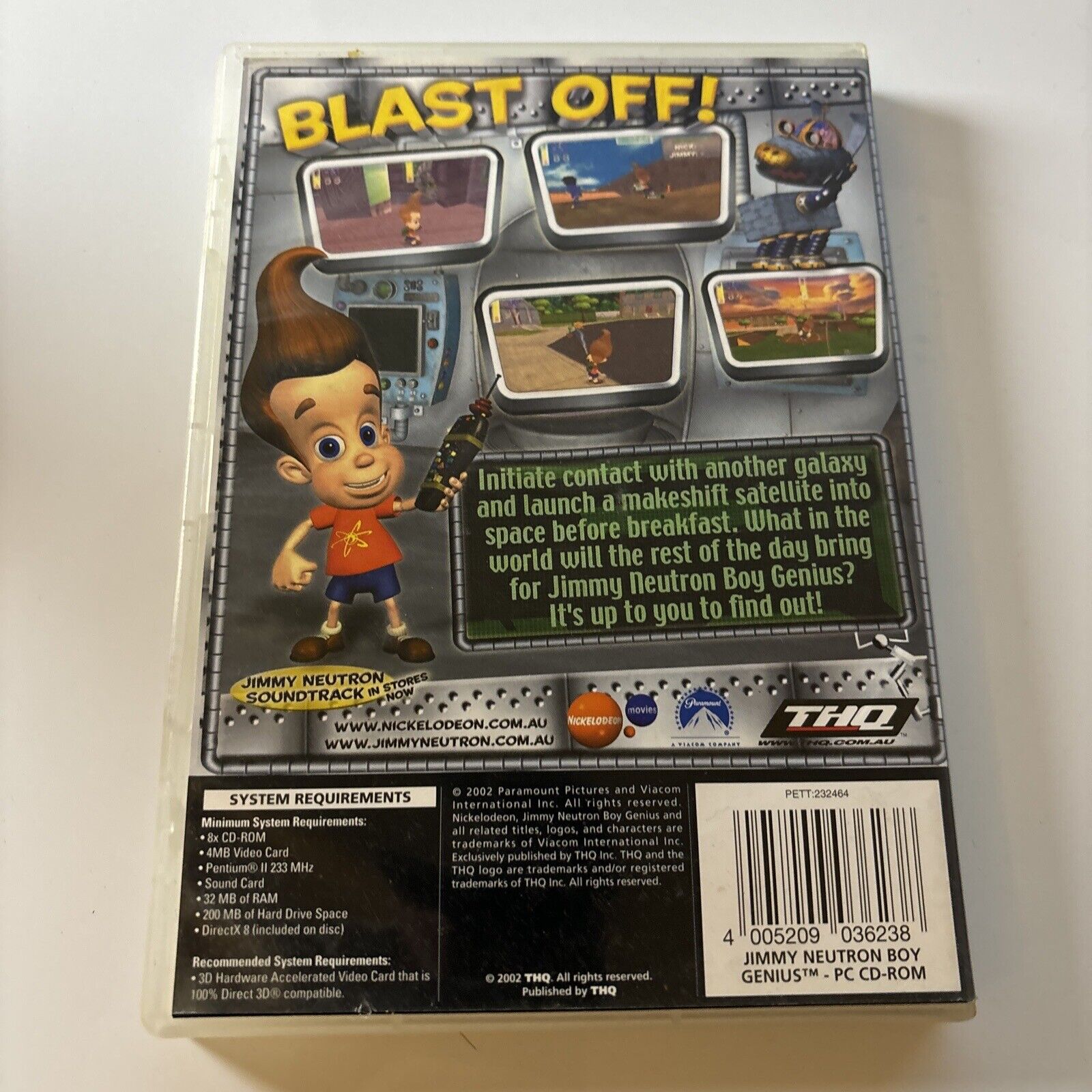 Jimmy Neutron Boy Genius PC CDROM Windows Game – Retro Unit