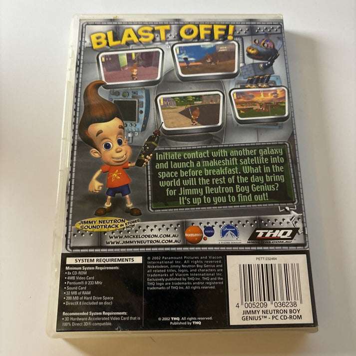 Jimmy Neutron Boy Genius PC CDROM Windows Game – Retro Unit