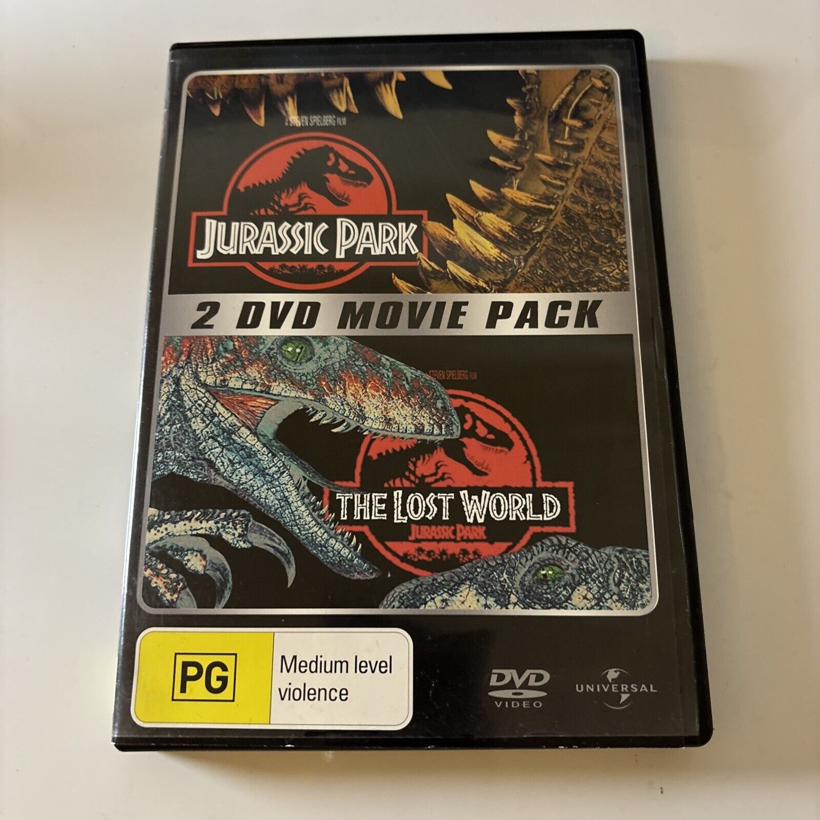 Jurassic Park / Jurassic Park The Lost World (DVD, 1993, 2-Disc) Regio ...
