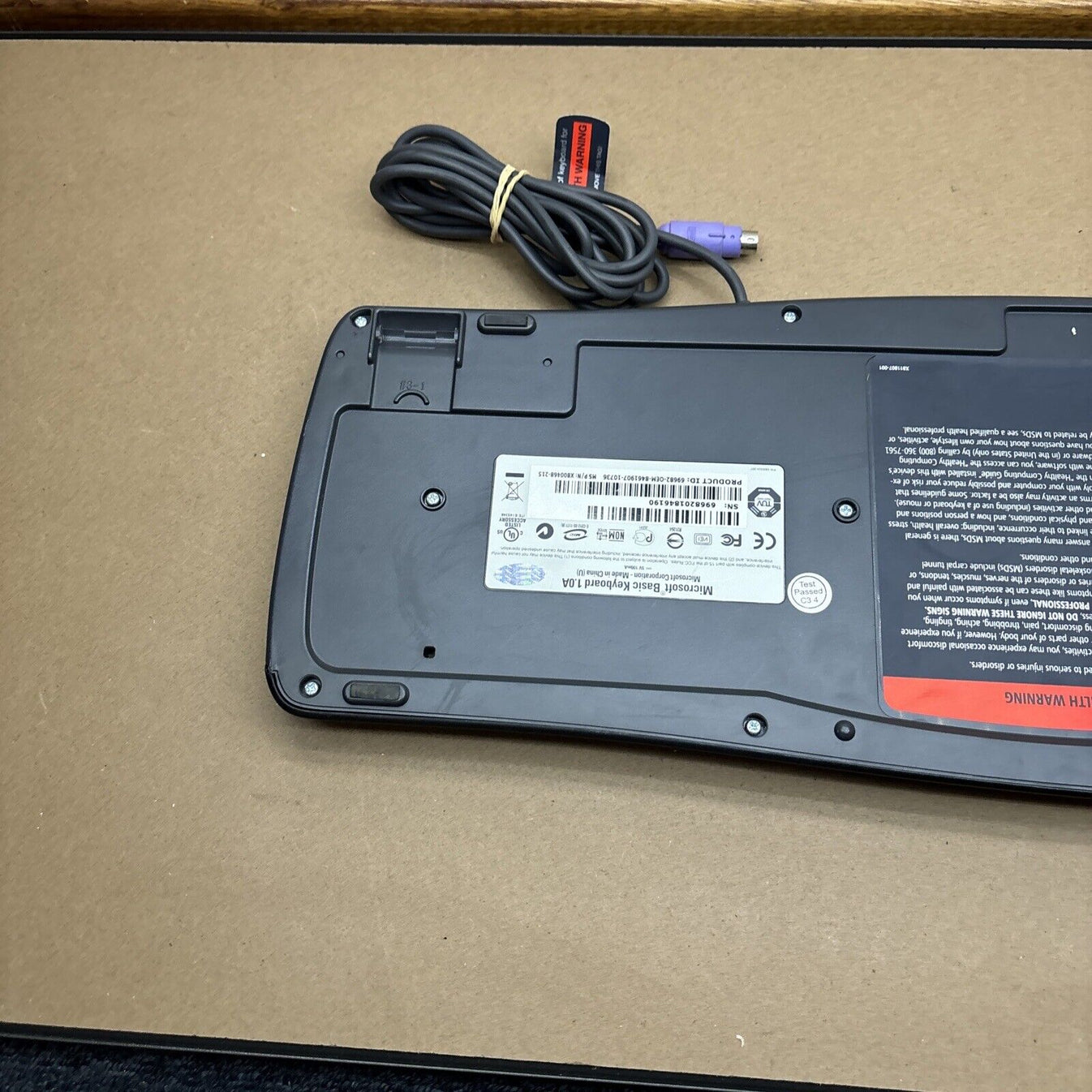 Microsoft Basic Keyboard 1.0A PS/2 Keyboard – Retro Unit