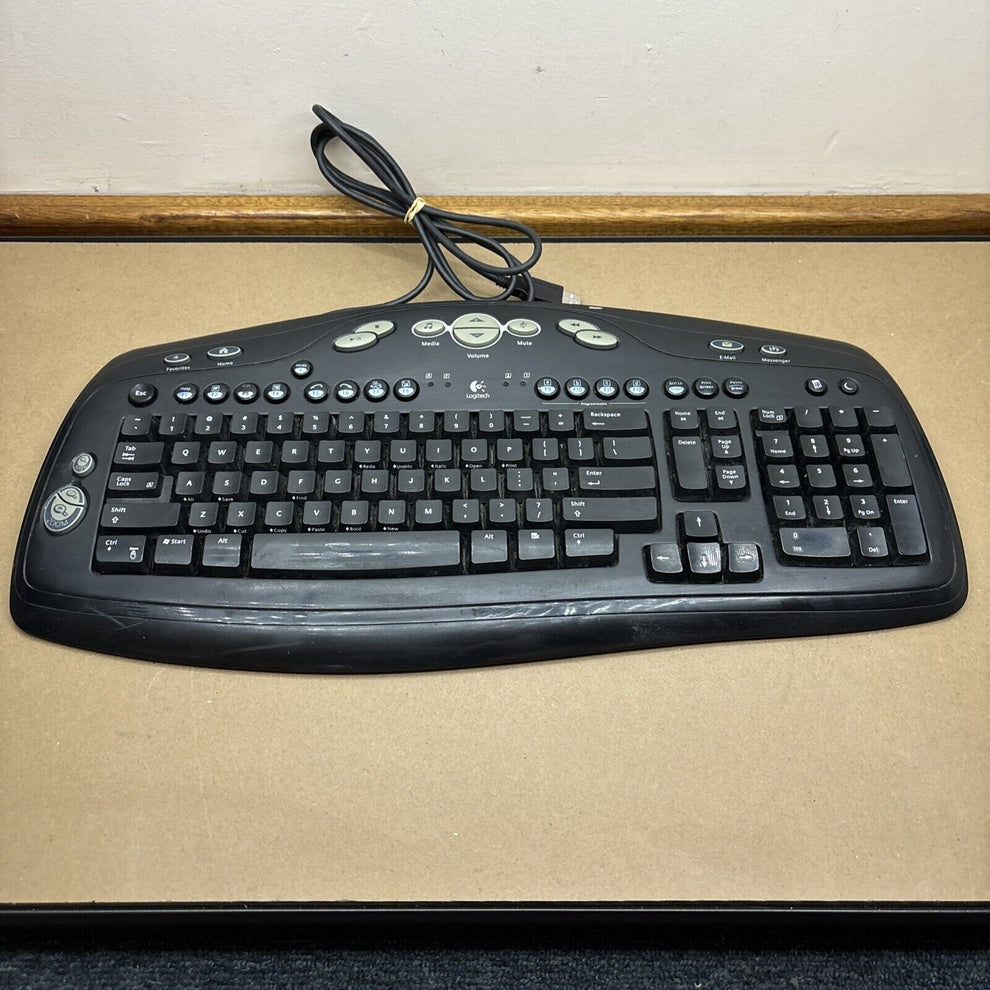 Logitech Multimedia Corded Keyboard USB Y-BN52 – Retro Unit