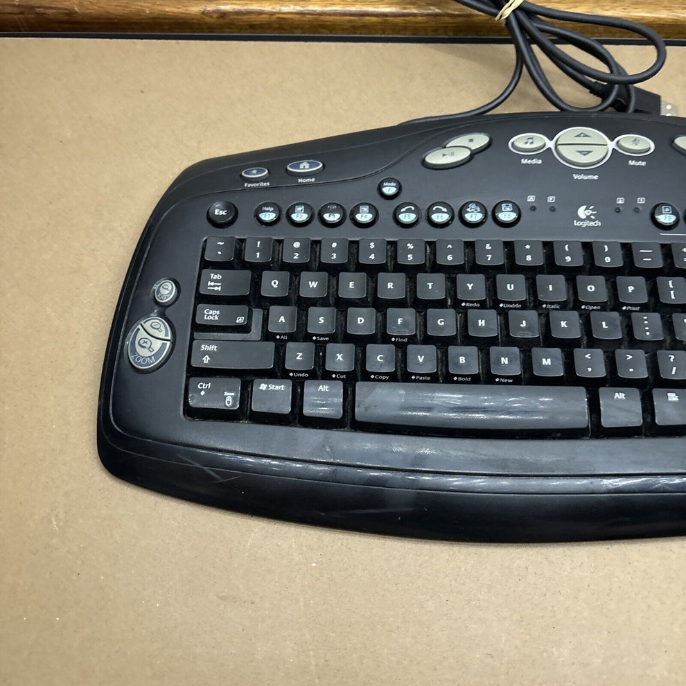 Logitech Multimedia Corded Keyboard USB Y-BN52 – Retro Unit