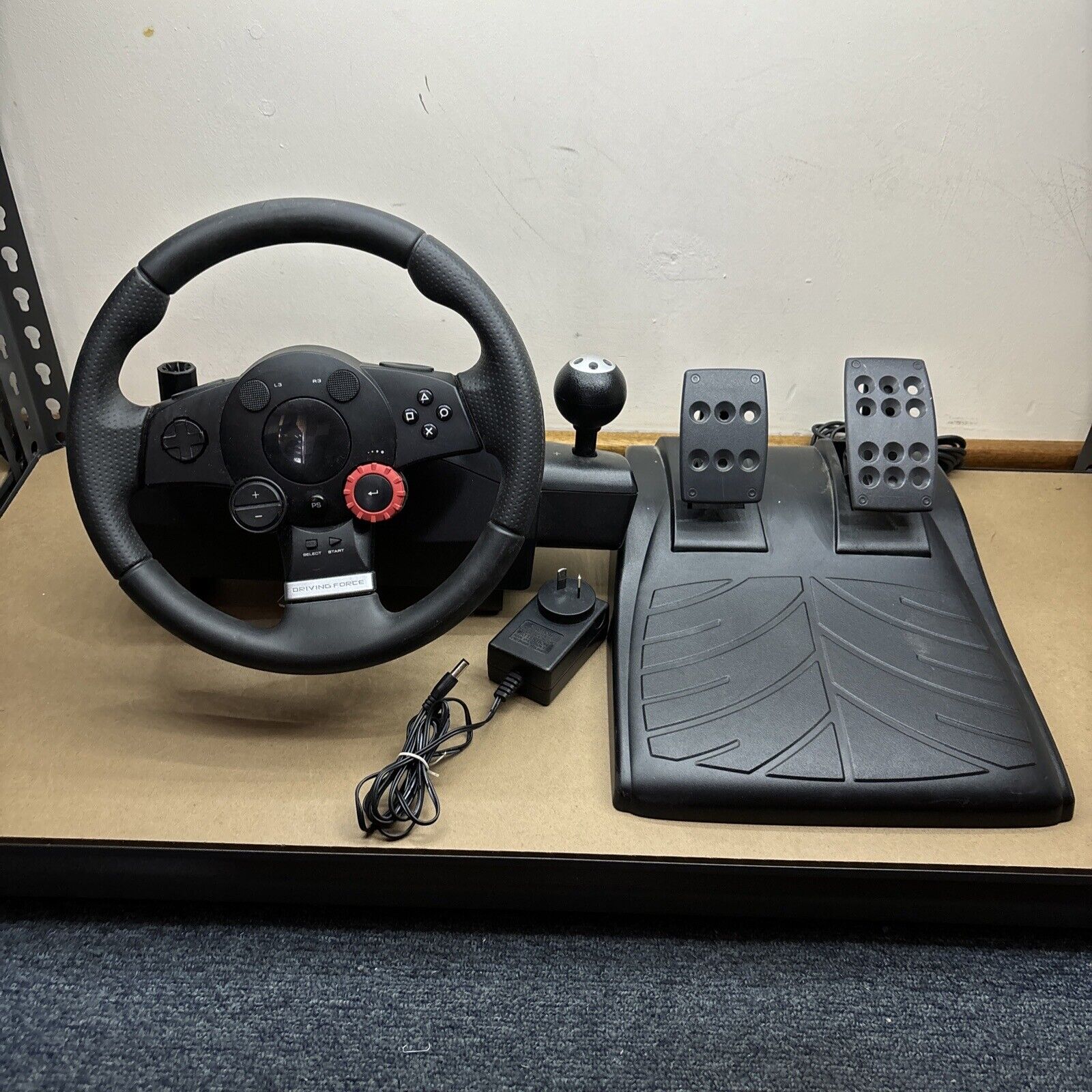 Logitech GT Driving Force Racing Wheel USB E-X5C19 for PS3 PS2 PC ...
