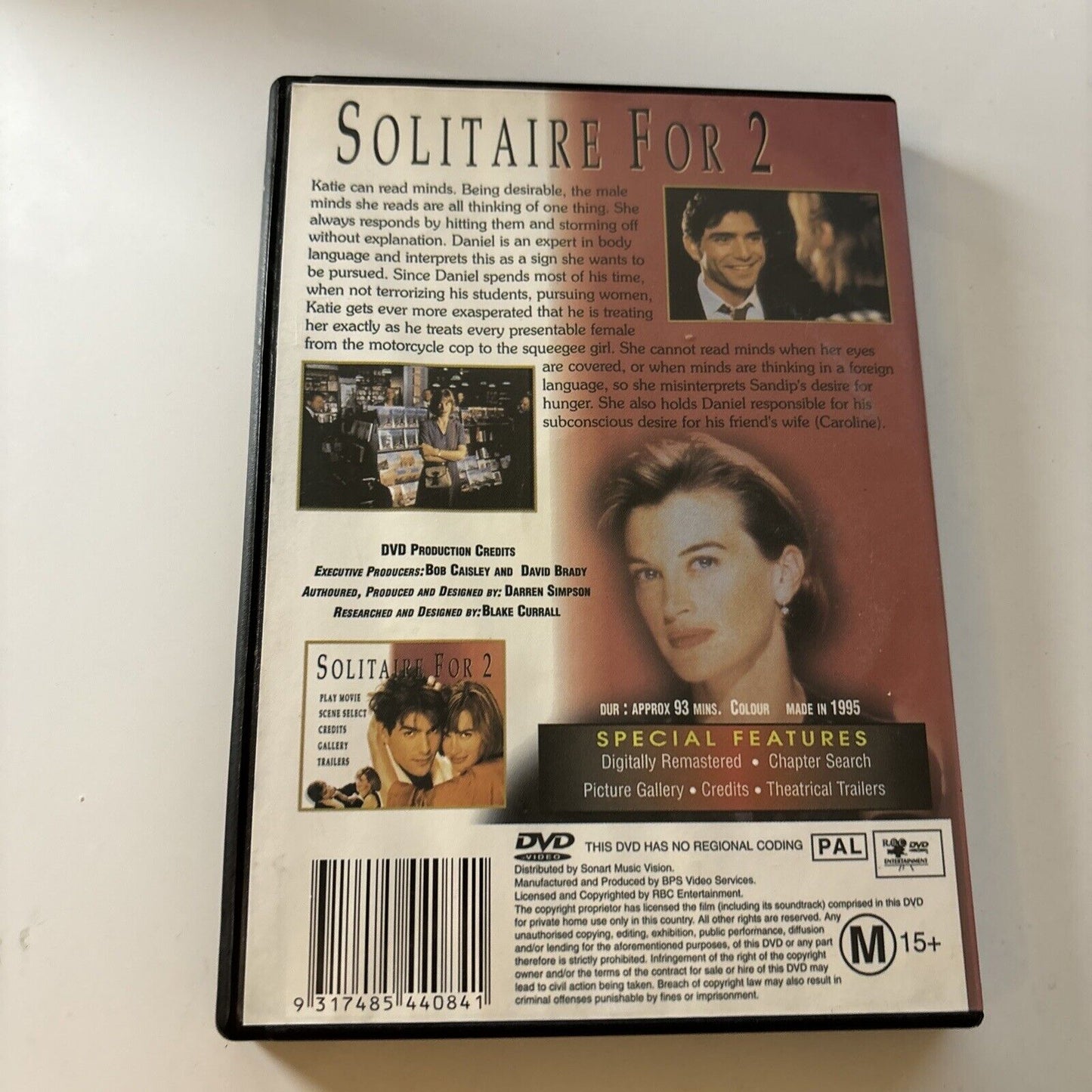 Solitaire For Two (DVD, 1995) Amanda Pays, Mark Frankel All Regions ...