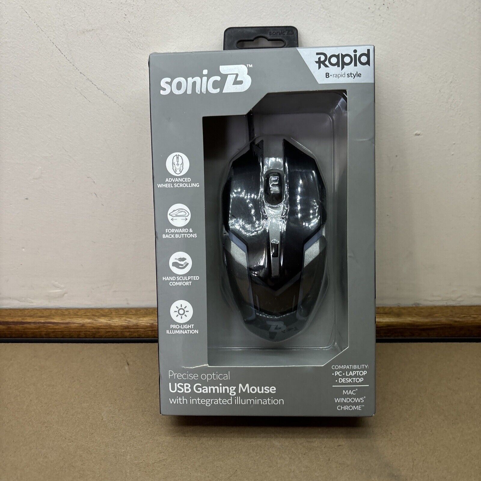 SonicB Precise USB Gaming Mouse With Integrated Illumination – Retro Unit