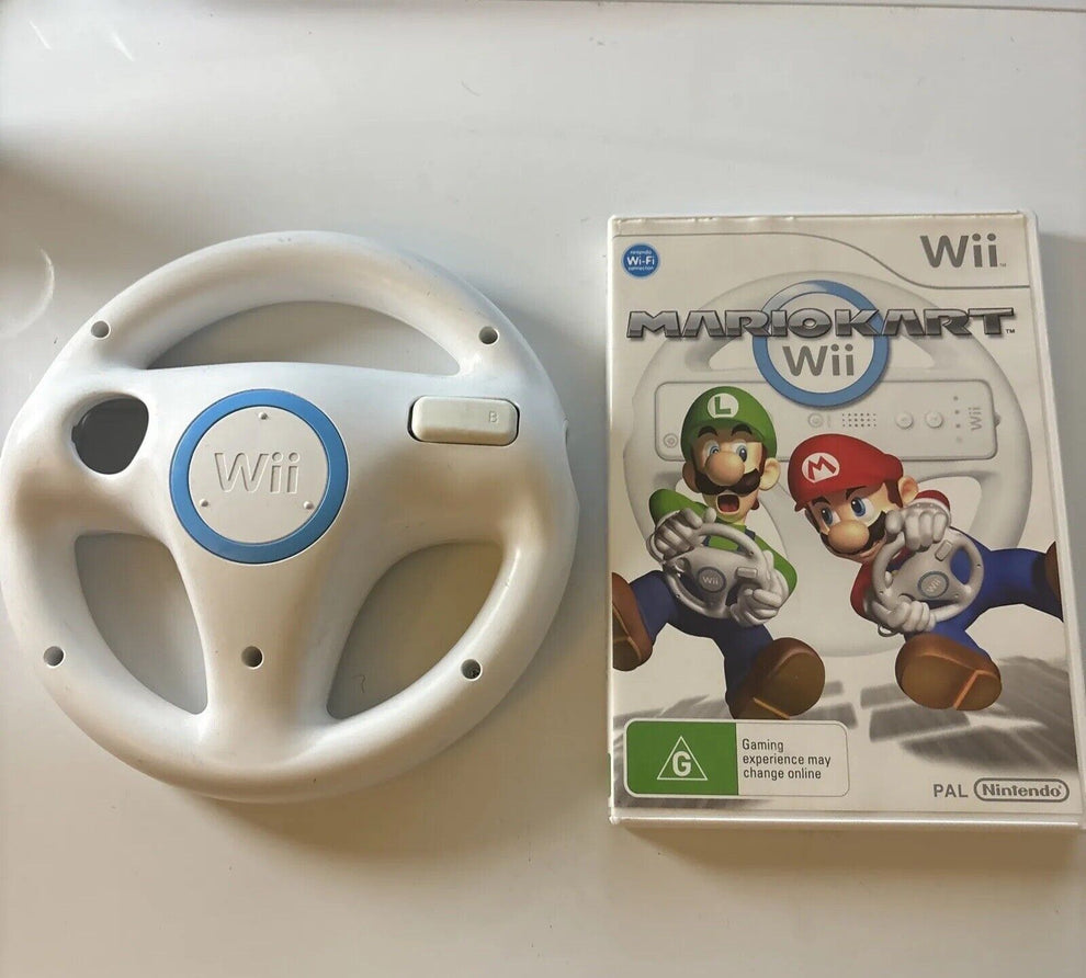 Mario Kart Wii With Steering Wheel Nintendo Wii PAL – Retro Unit
