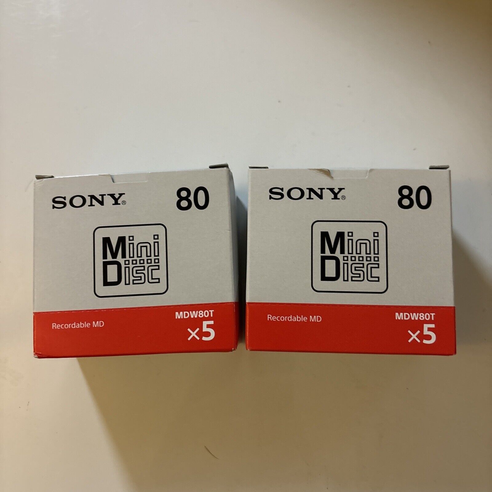 10x Sony Blank Recordable Minidisc MDW80T 80 Minutes – Retro Unit