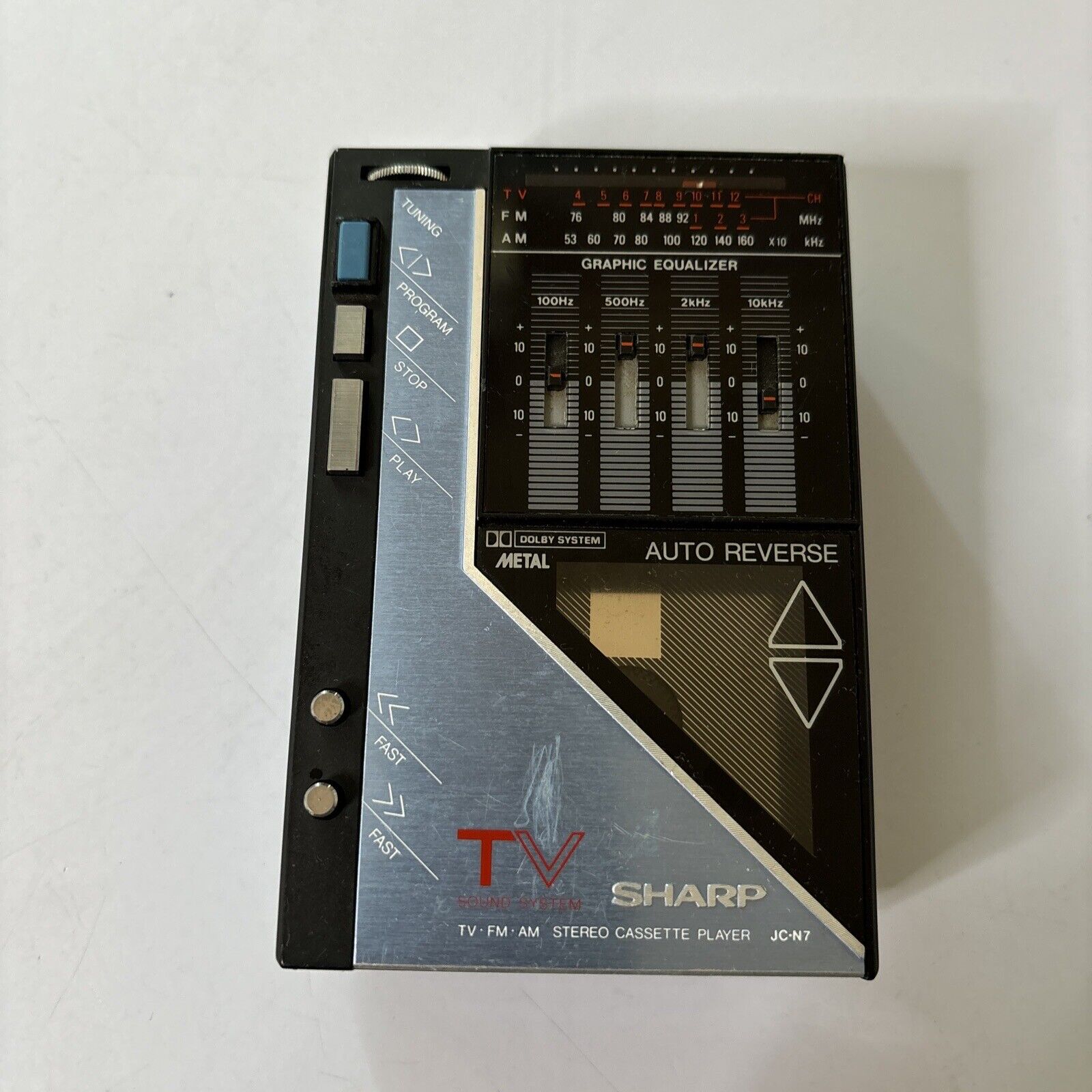 Sharp Portable Stereo Cassette AM/FM Player JC-N7 *Not Working* – Retro Unit
