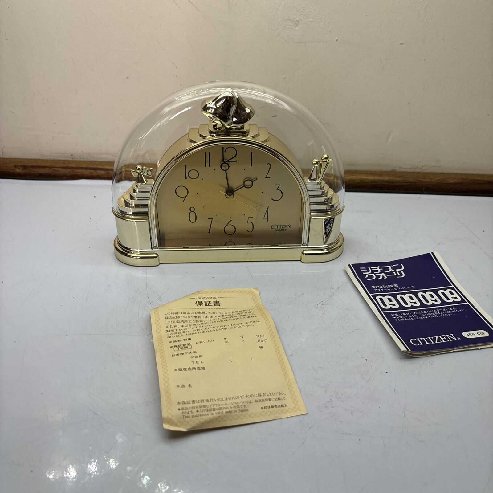 Citizen Quartz Table Clock 4RG-C09 Made In Japan Cupid Lovers *Mint Co ...