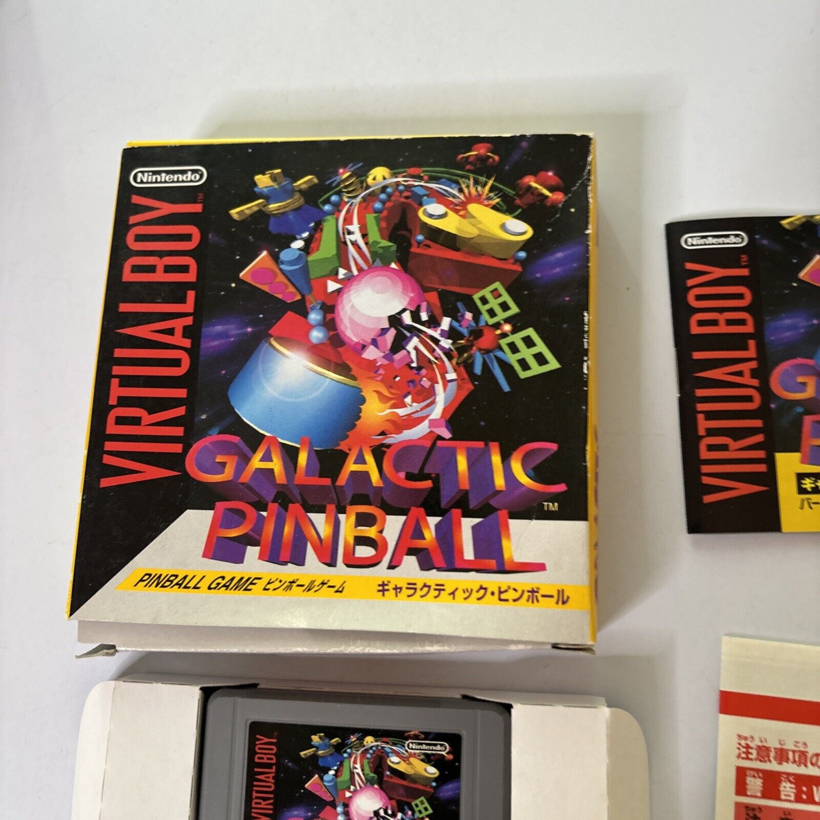 Galactic Pinball Nintendo Virtual Boy Japanese 1995 Game Complete ...