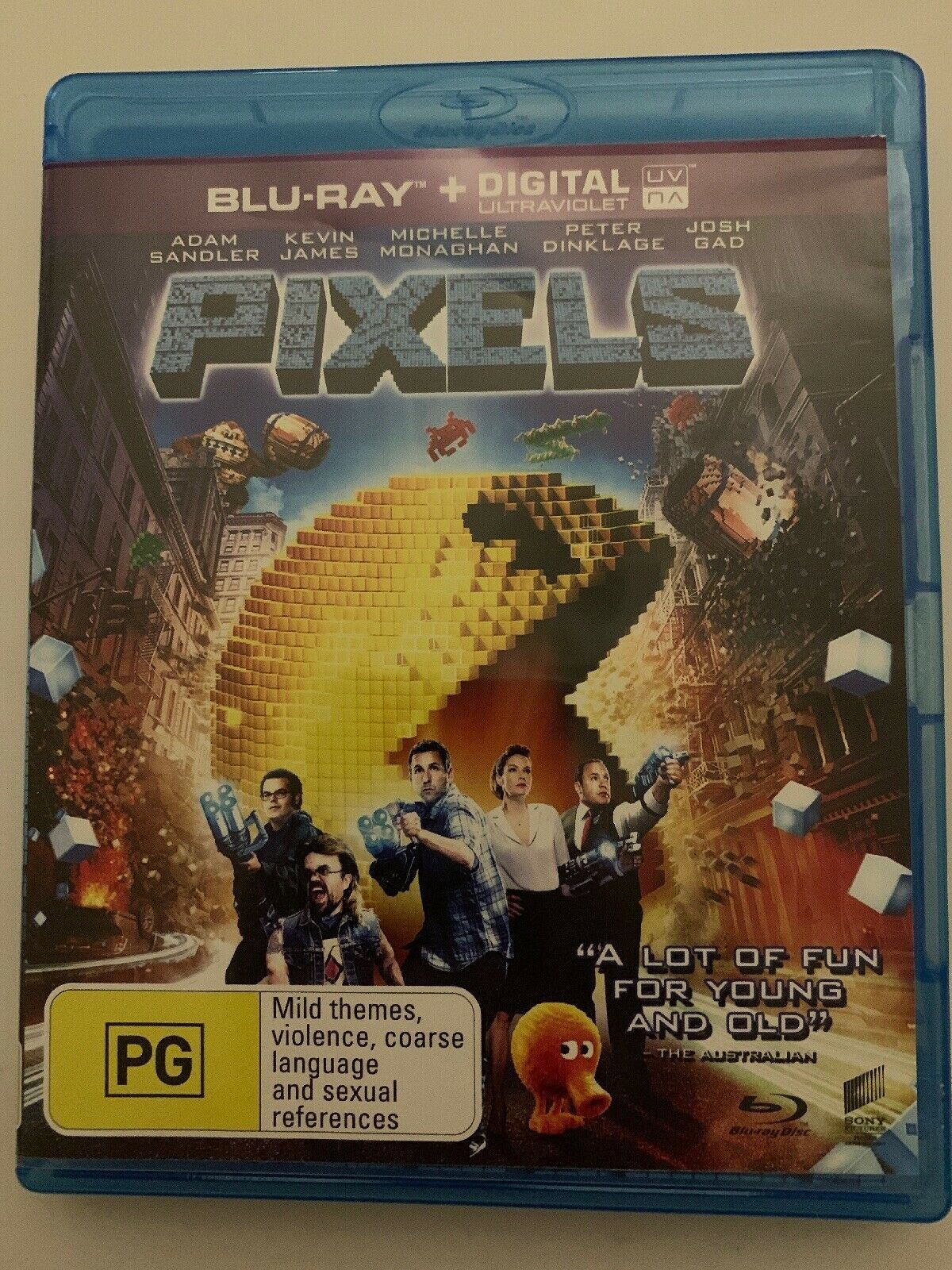 Pixels (Blu-ray, 2015) Adam Sandler Comedy Video Game Action Movie ...