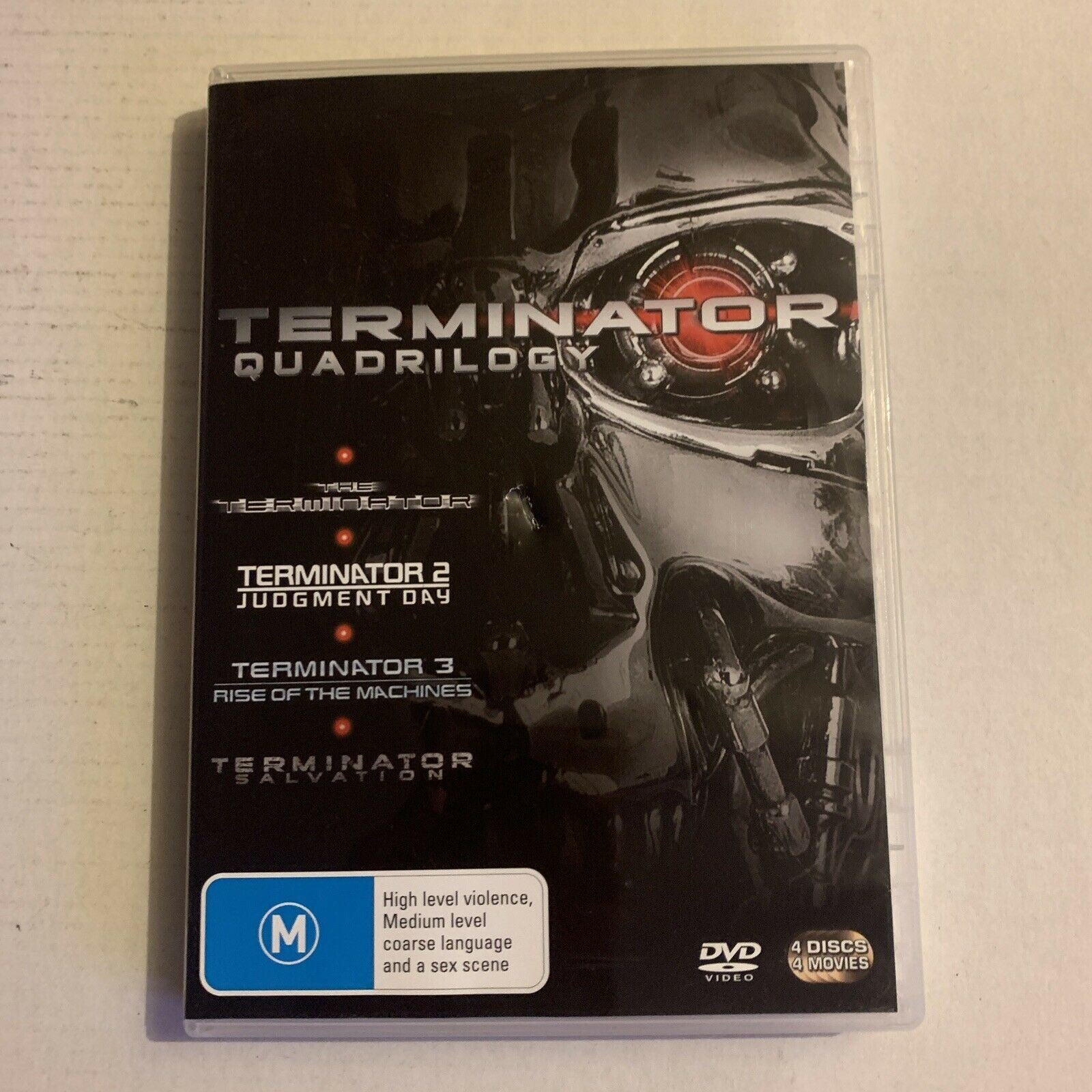Terminator 1,2,3, Salvation - Quadrilogy (DVD, 2009, 4-Disc Set ...