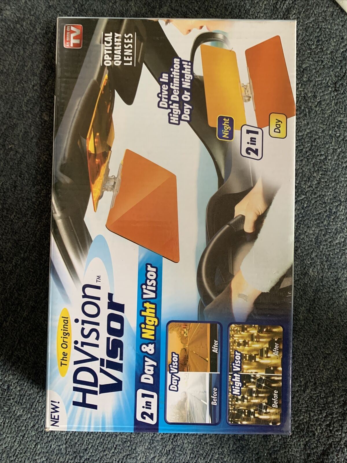 HD Vision Visor 2 In 1 Day & Night Visor Glare Blocker – Retro Unit