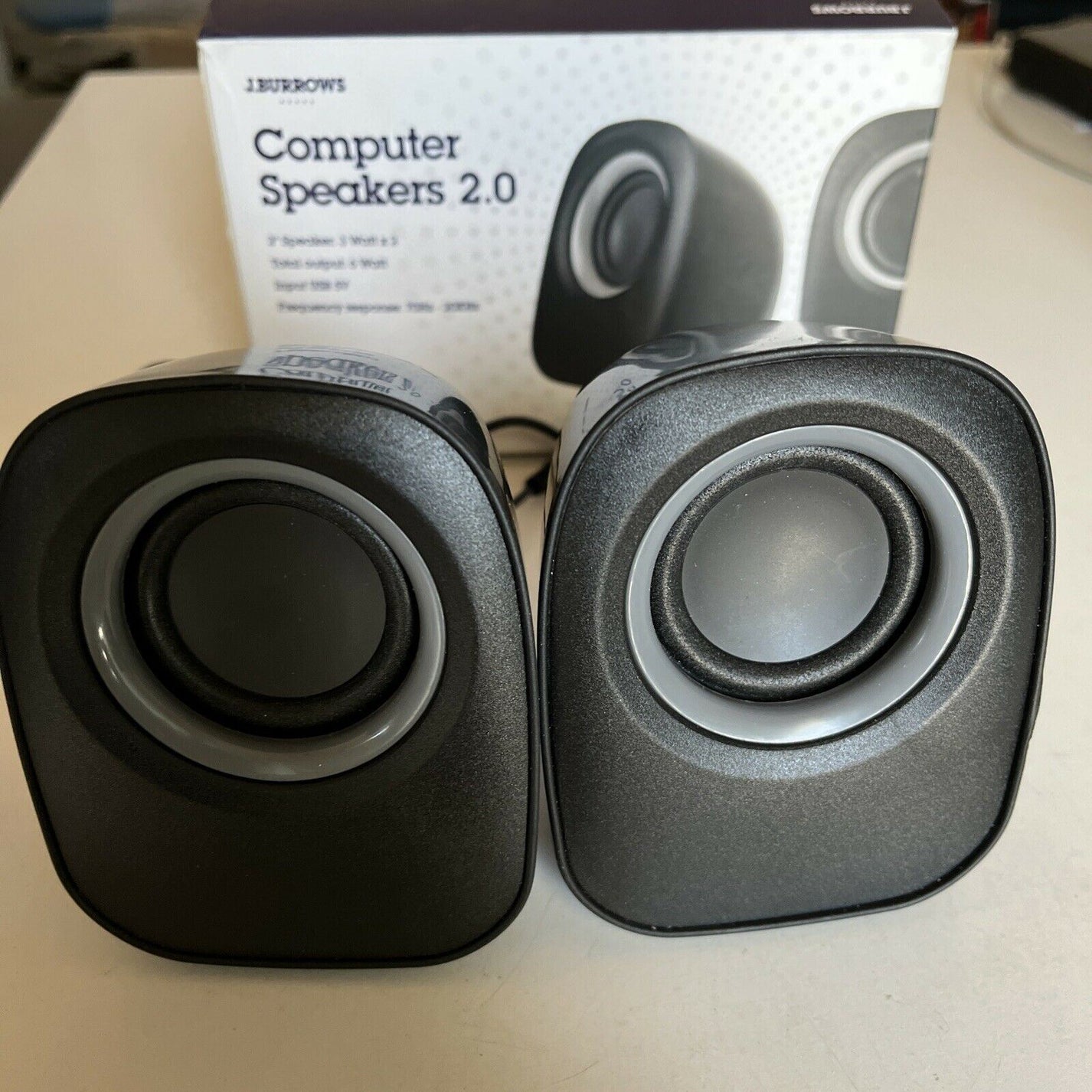 J. Burrows Computer Speakers 2.0 USB Powered – Retro Unit
