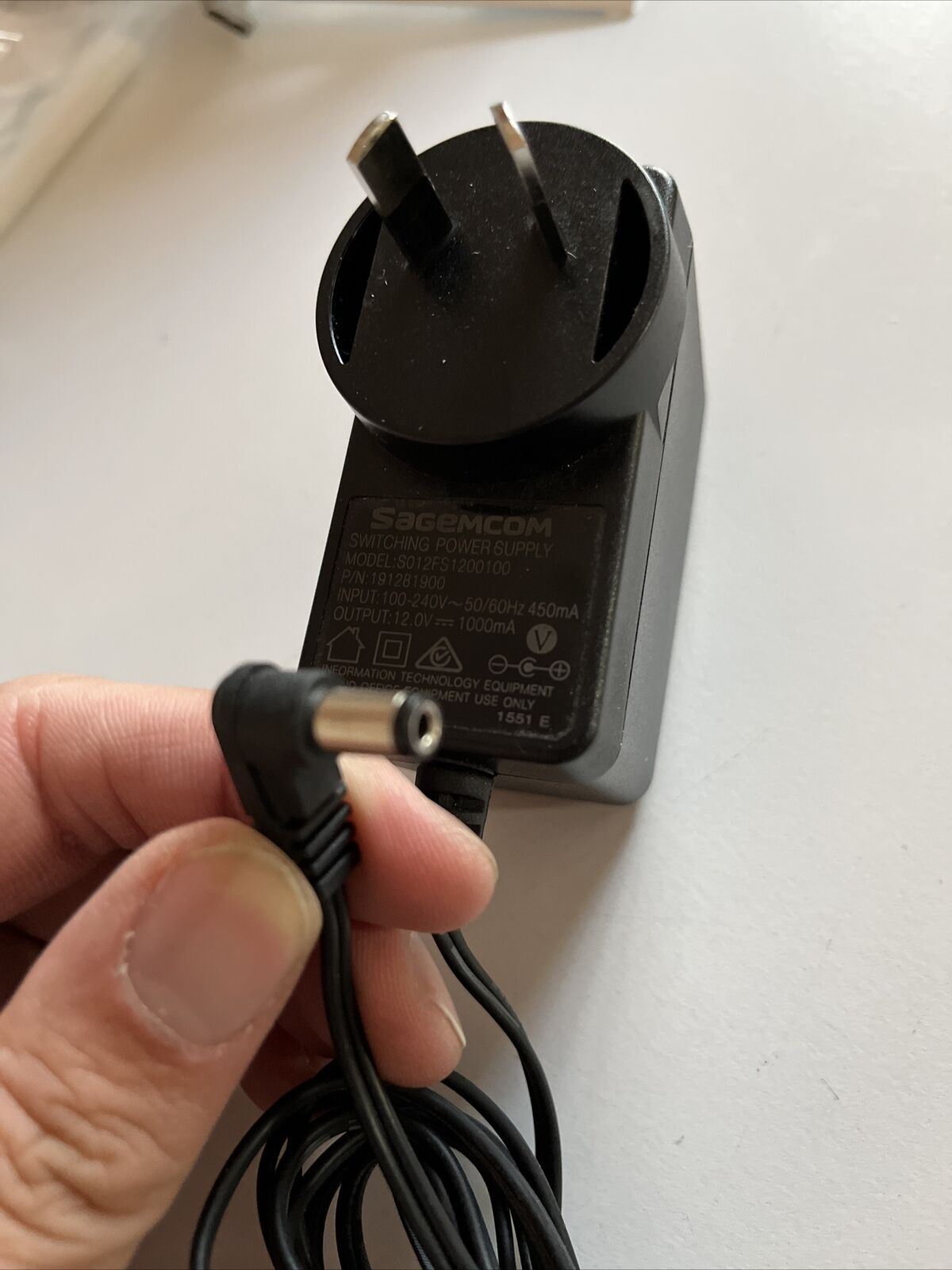 Sagemcom AC adapter S012FS1200100 12v 1000mA Power Supply – Retro Unit