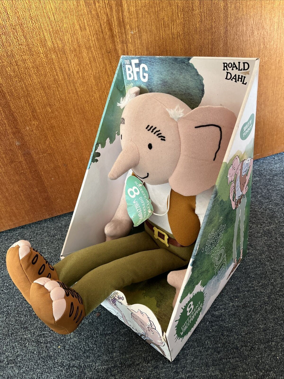Official Roald Dahl Whizzpopping BFG Stuffed Plush Toy with Sounds ...