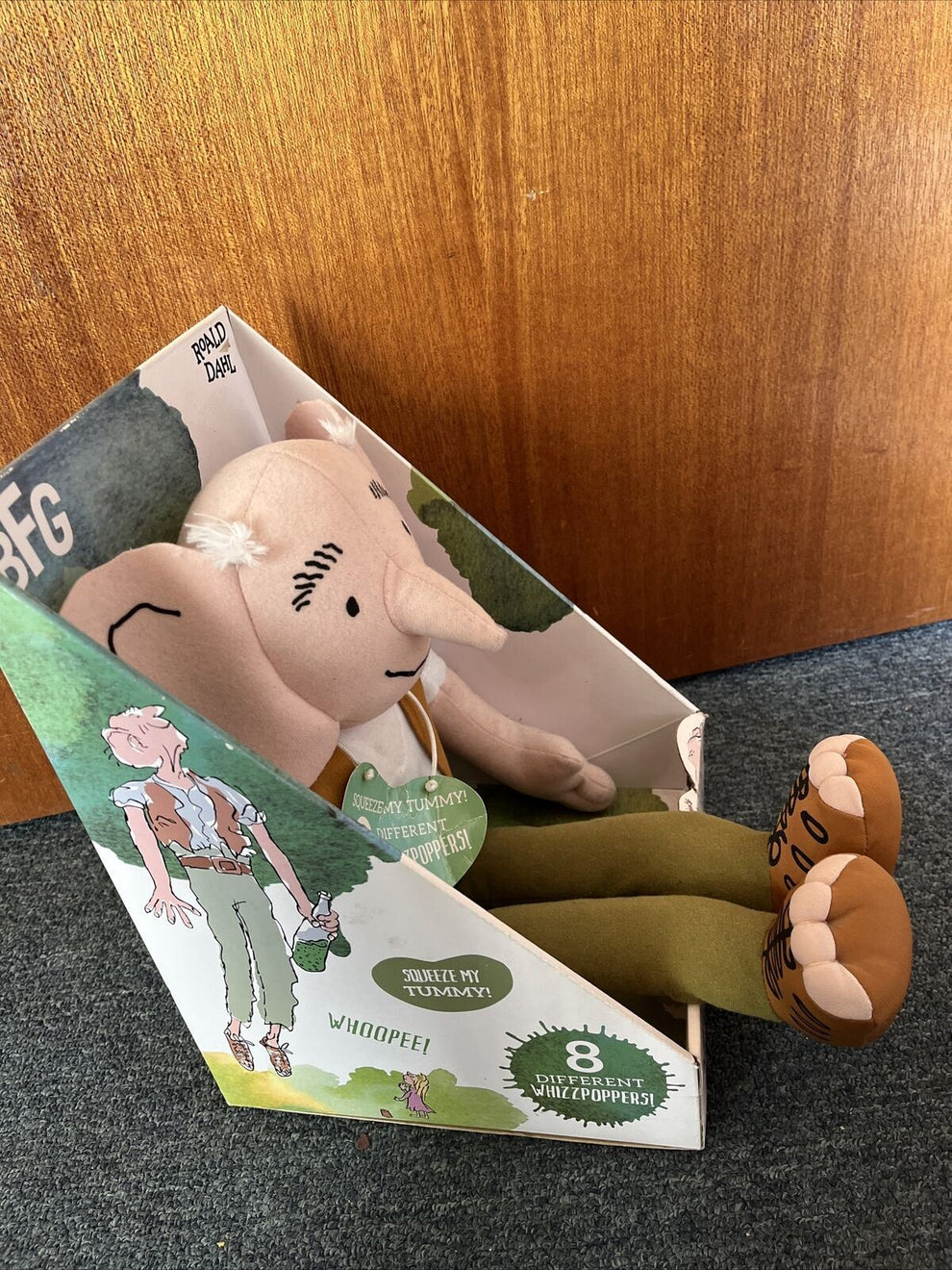 Official Roald Dahl Whizzpopping BFG Stuffed Plush Toy with Sounds ...