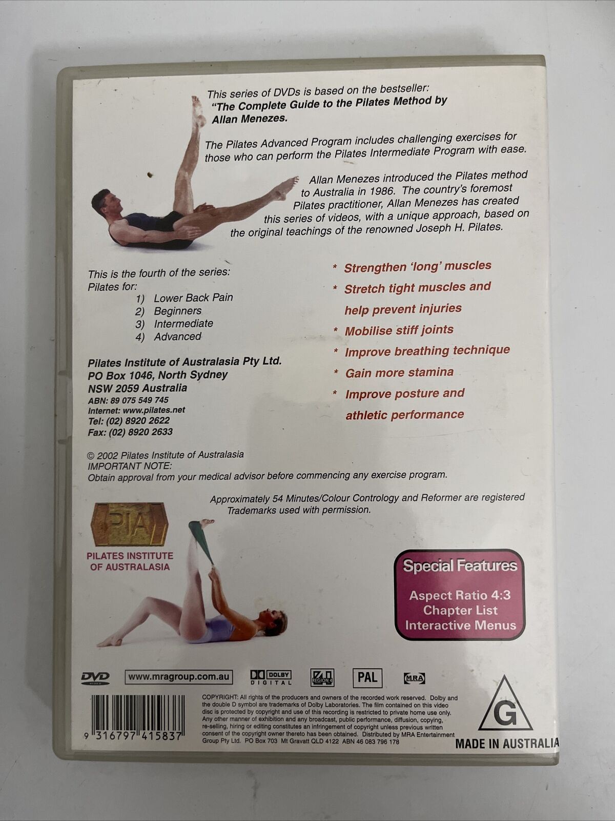 Pilates - Advanced Program (DVD) Region 4 – Retro Unit