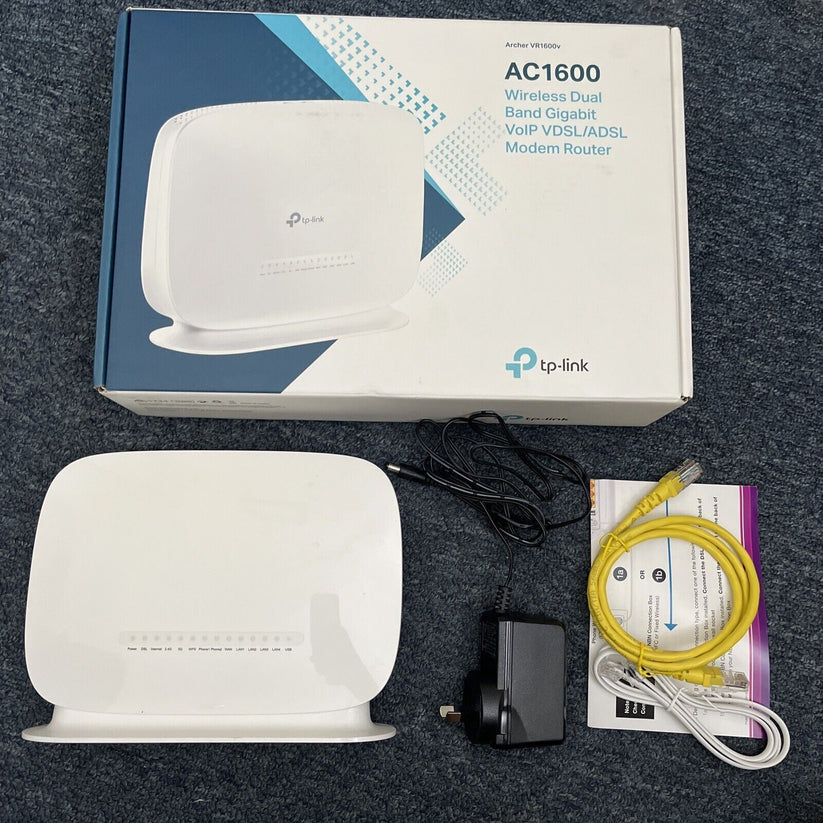 TP-LINK ARCHER VR1600v Wireless Dual Band Gigabit VoIP VDSL/ADSL Modem ...