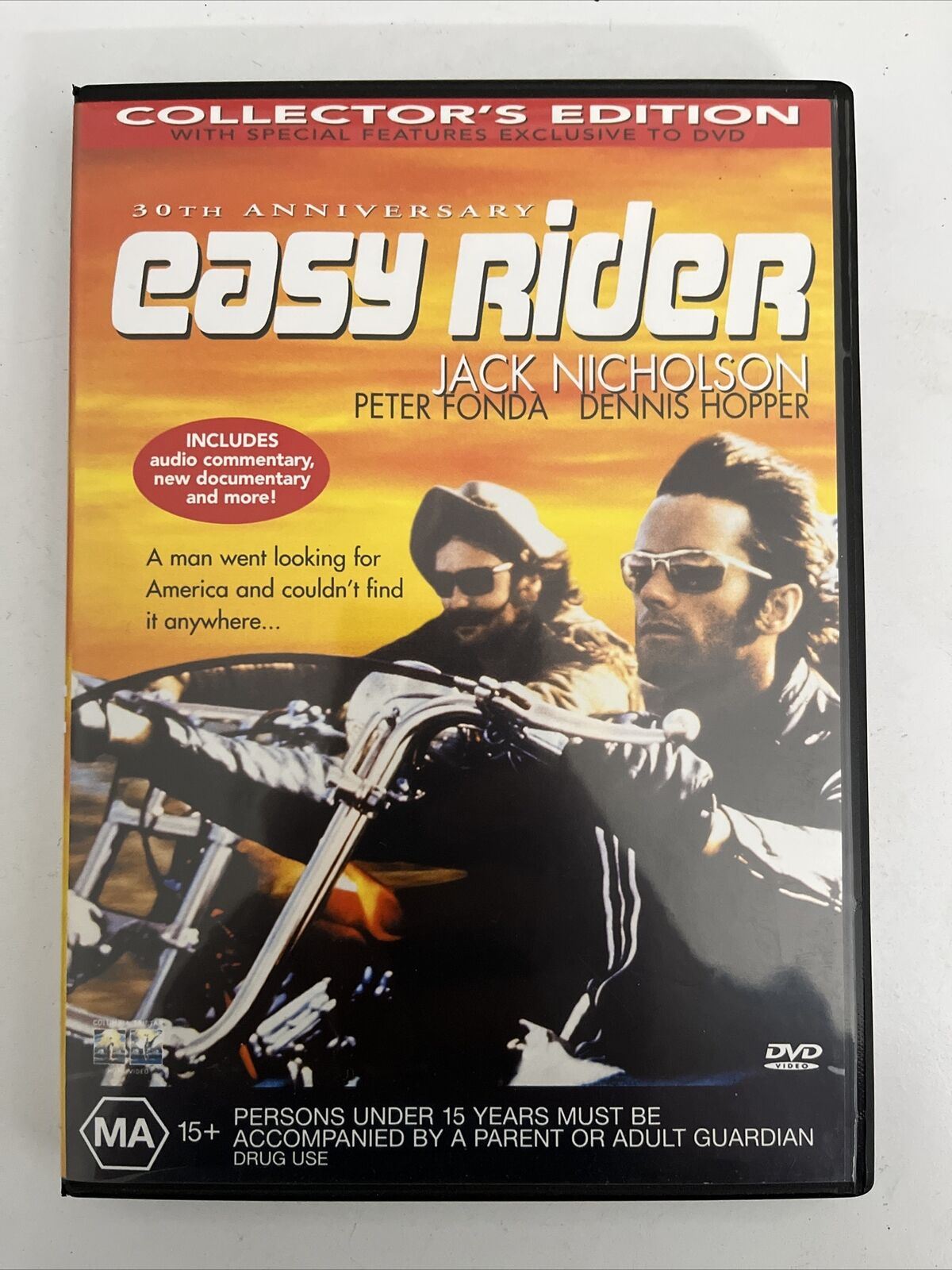 Easy Rider (DVD, 1969) Peter Fonda, Dennis Hopper, Jack Nicholson. Reg ...