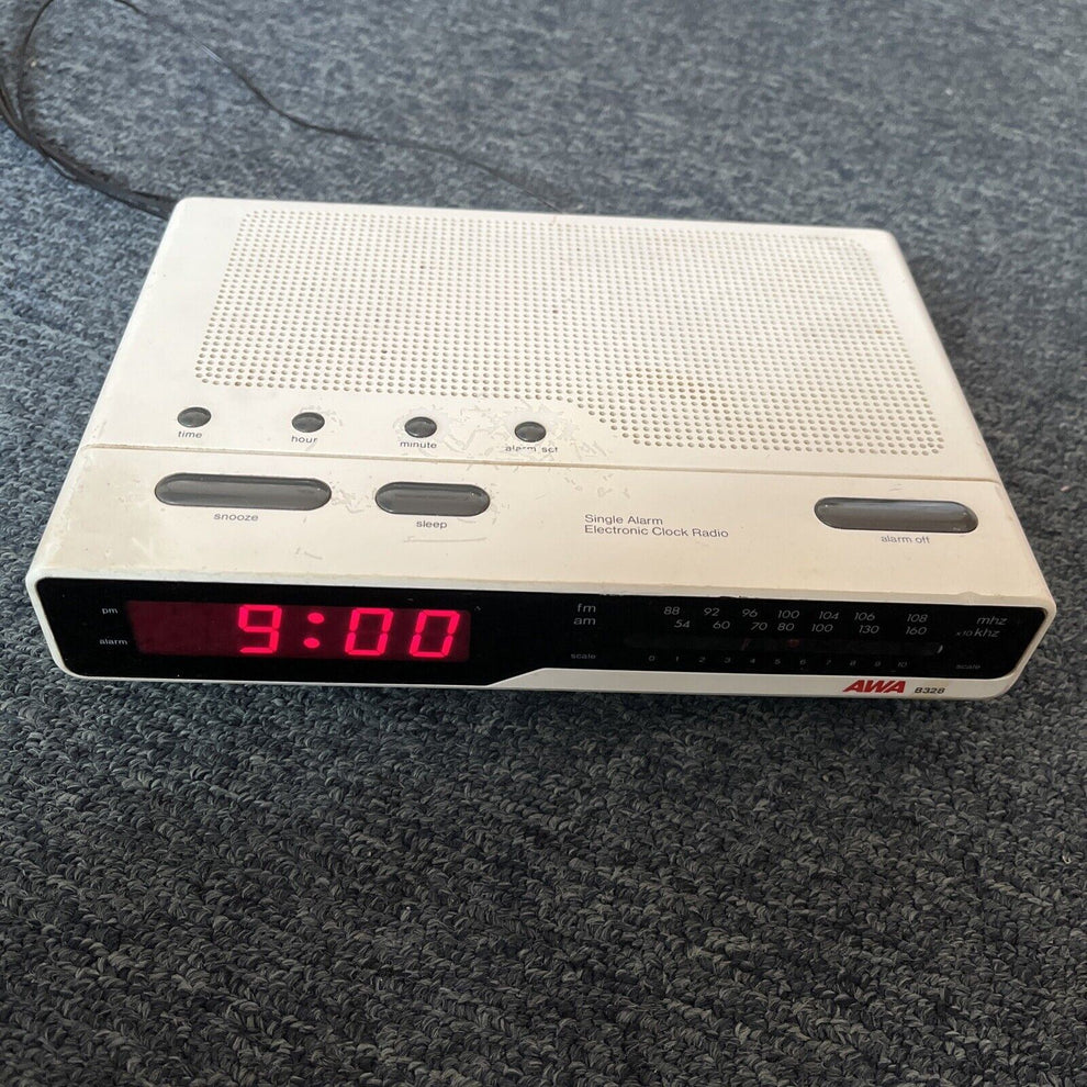 Vintage AWA B328 Alarm Clock AM/FM Radio – Retro Unit