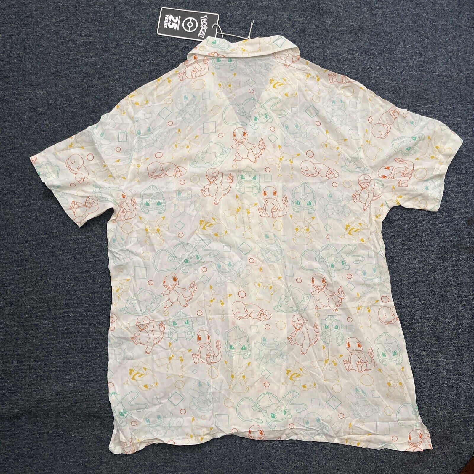 Official Pokemon - 25th Anniversary Kanto Short Sleeve Shirt X Large N ...