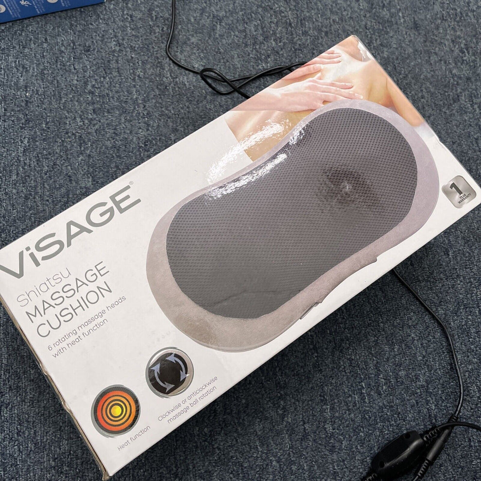 Visage Shiatsu Massage Cushion 6 Rotating Massage Heads with Head Func ...