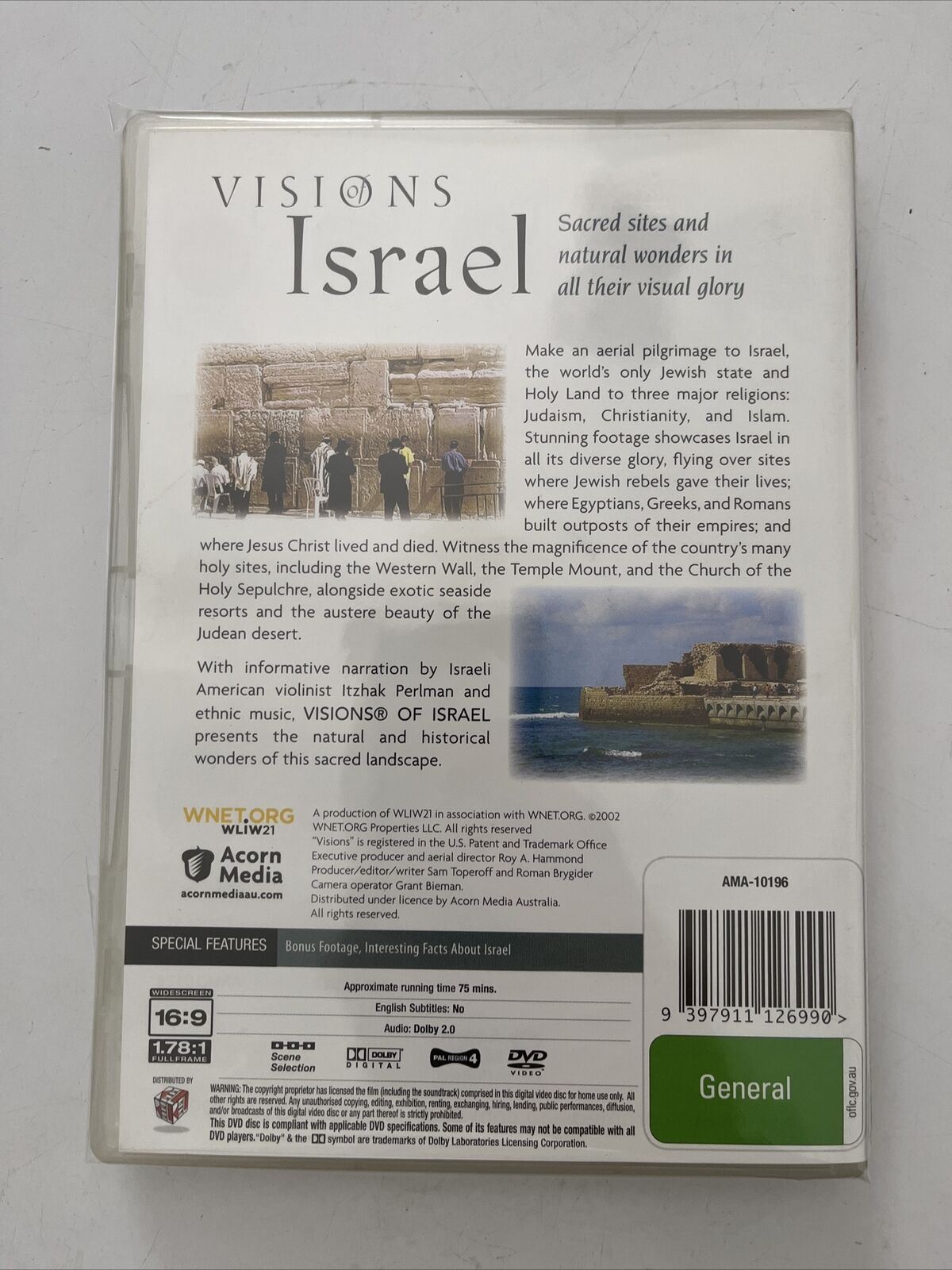 Visions Of Israel (DVD, 2002) Documentary. Itzhak Perlman NEW Region 4 ...