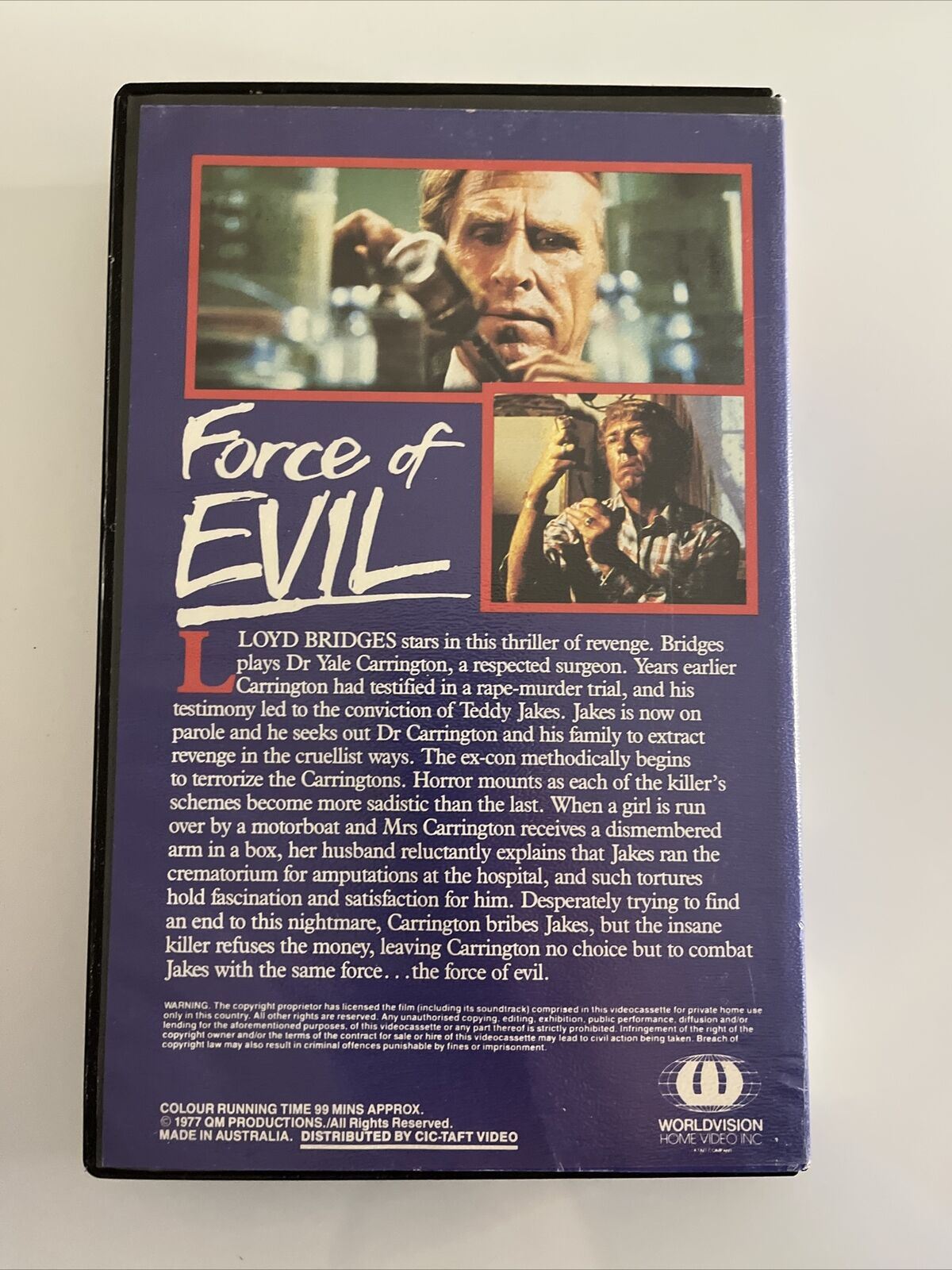 Force of Evil VHS PAL 1977 Lloyd Bridges Cult Classic Rare – Retro Unit