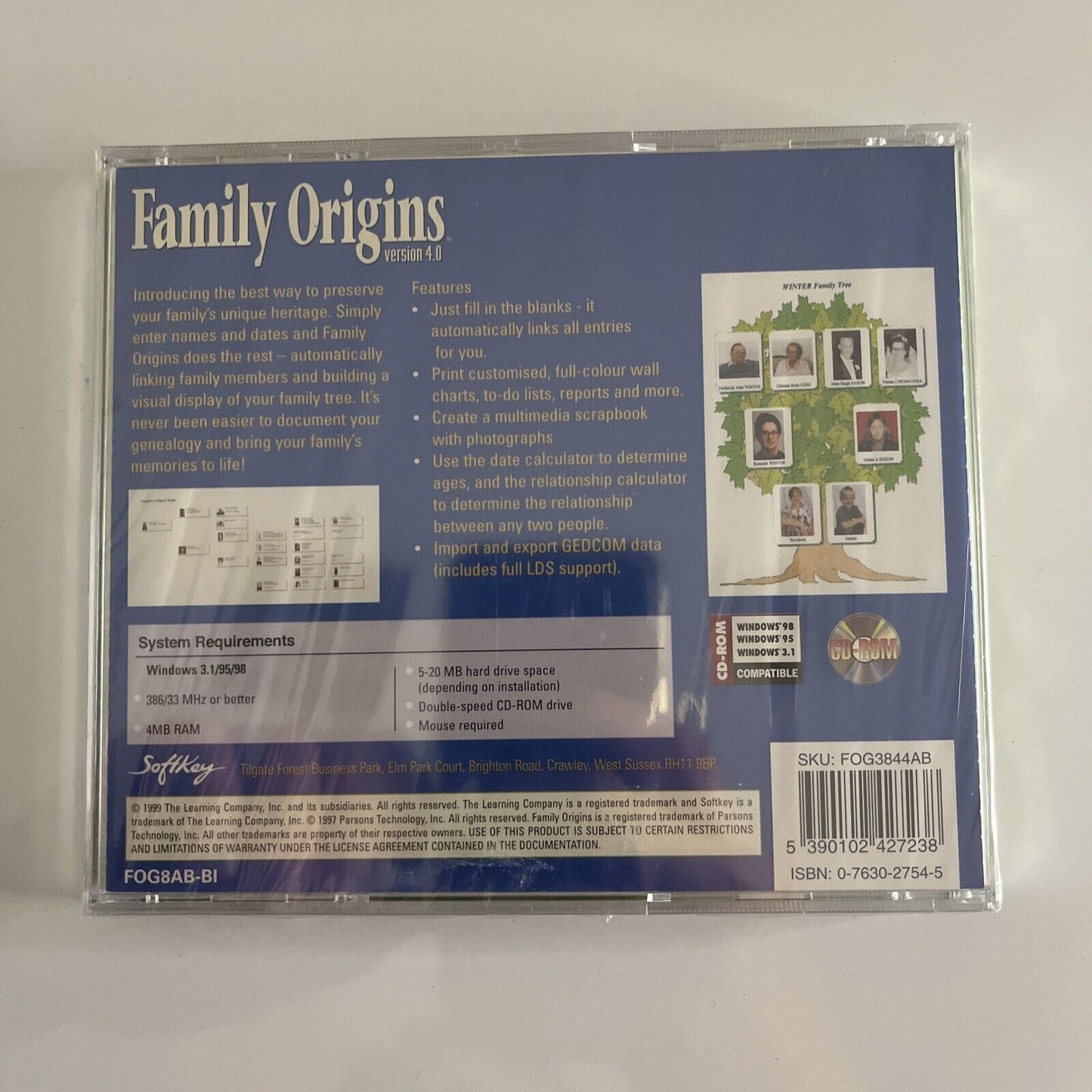 Family Origins version 4.0 PC CD-ROM Windows Genealogy – Retro Unit
