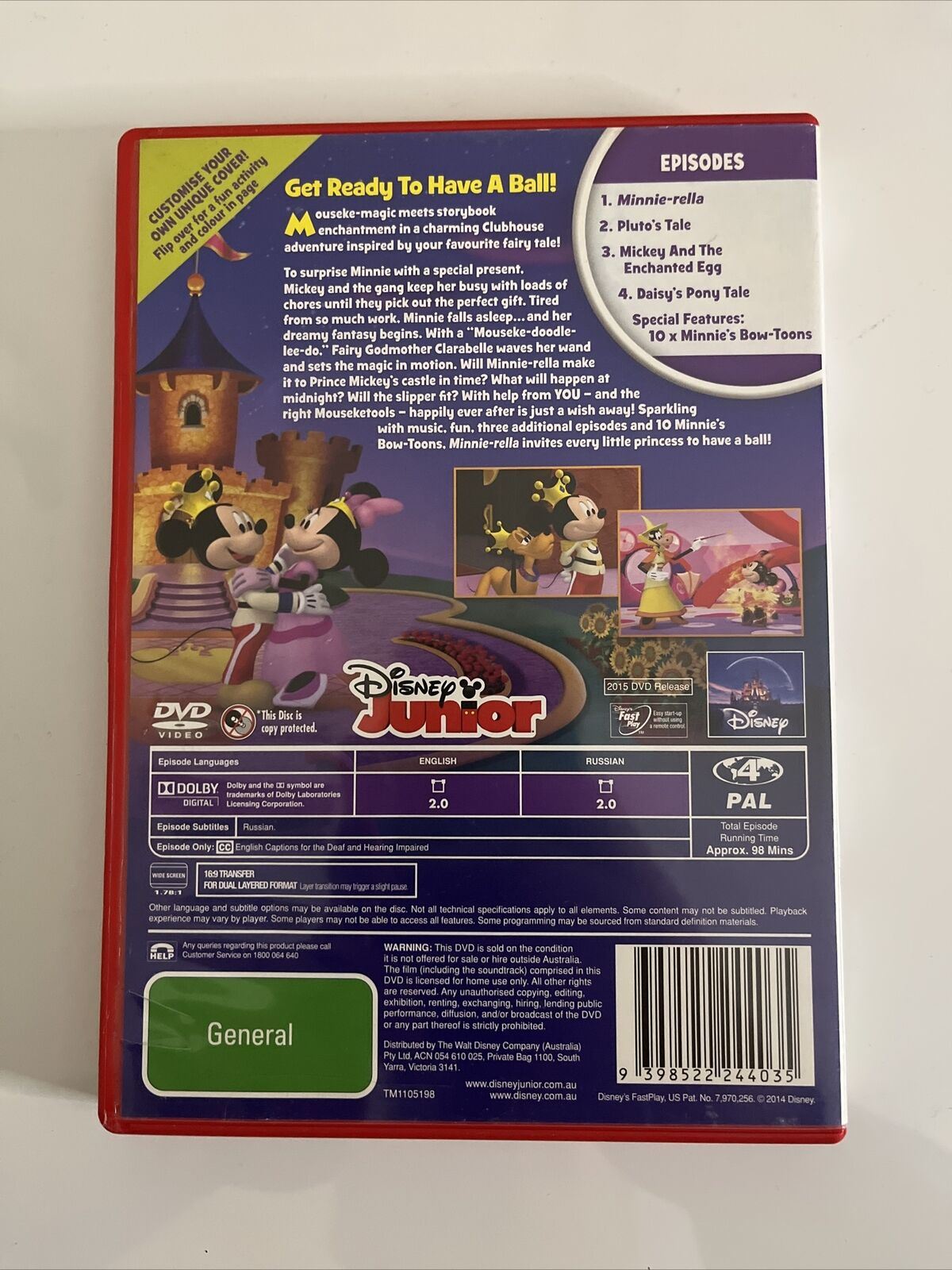 Mickey Mouse Clubhouse - Minnie-Rella (DVD, 2014) Disney Region 4 ...