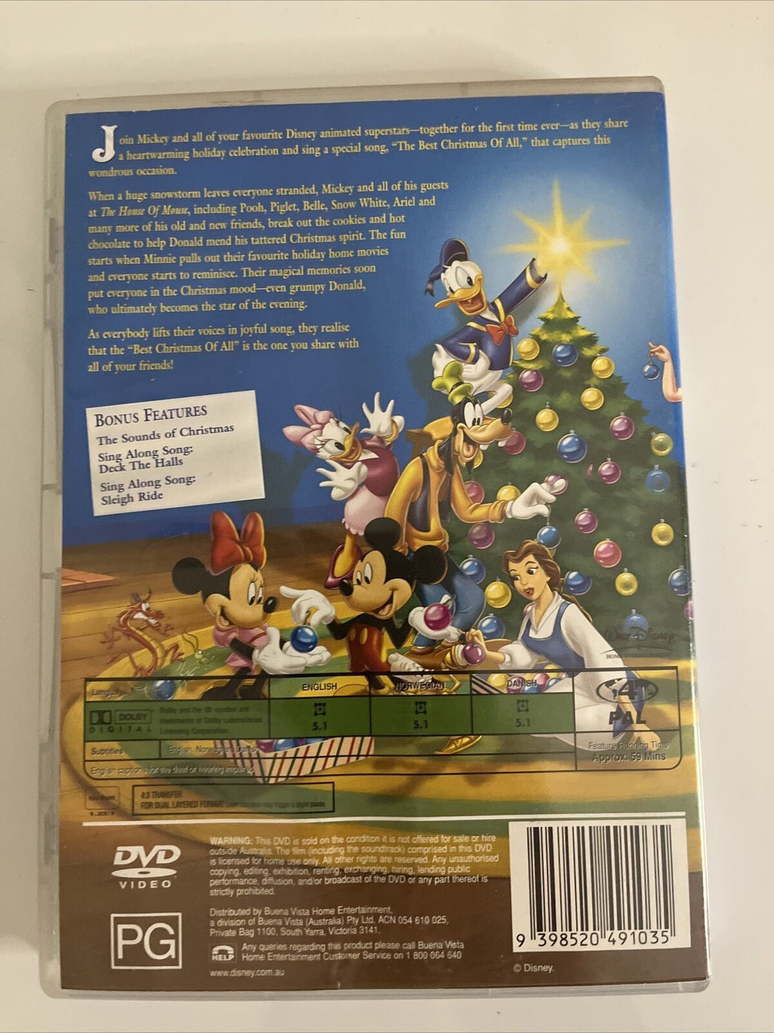 Mickey's Magical Christmas (DVD, 2001) Disney Animated Film Region 4 ...