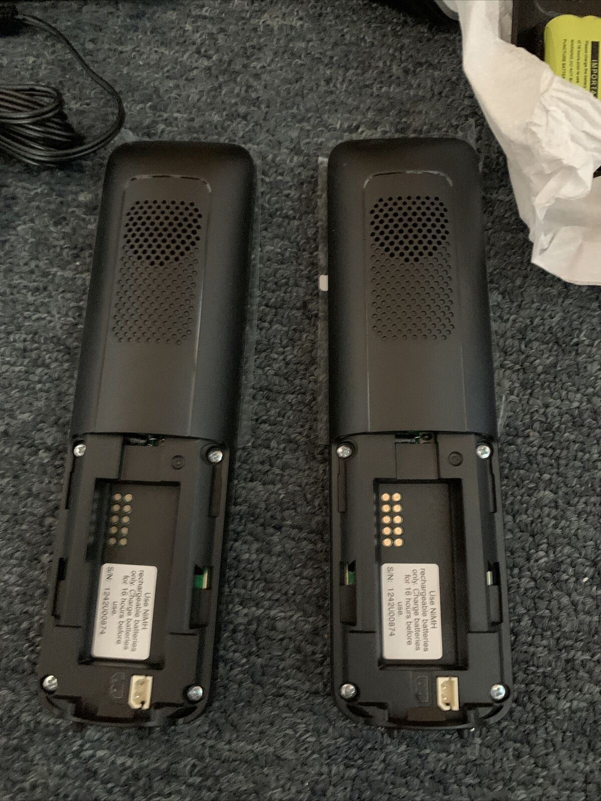 2x Telstra Long Range 12750 Cordless Phone Handset + Extension Dock On ...
