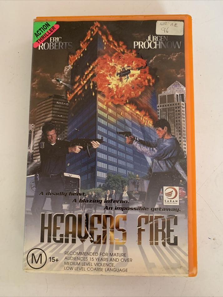 Heaven's Fire VHS 1999 PAL Eric Roberts, Jürgen Prochnow – Retro Unit