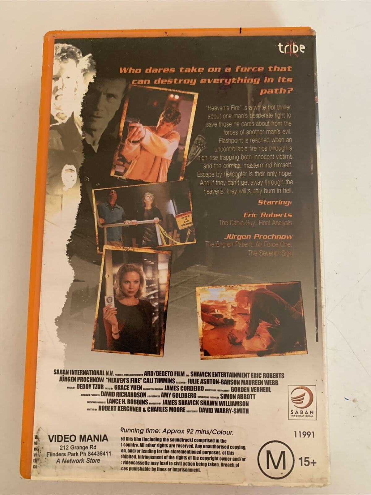 Heaven's Fire VHS 1999 PAL Eric Roberts, Jürgen Prochnow – Retro Unit