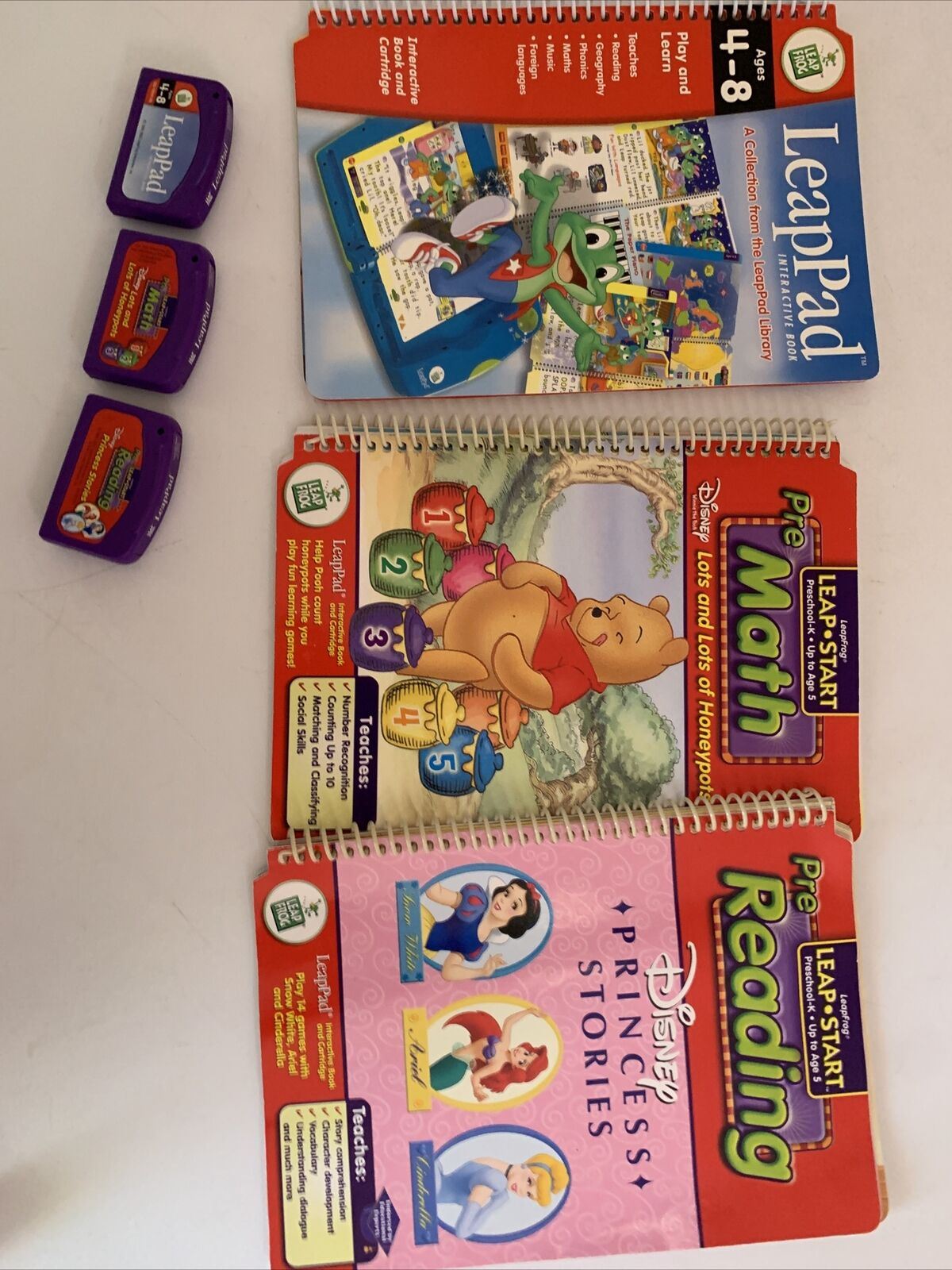 LeapFrog Original LeapPad Learning System /w 3 Books Disney Princess W ...
