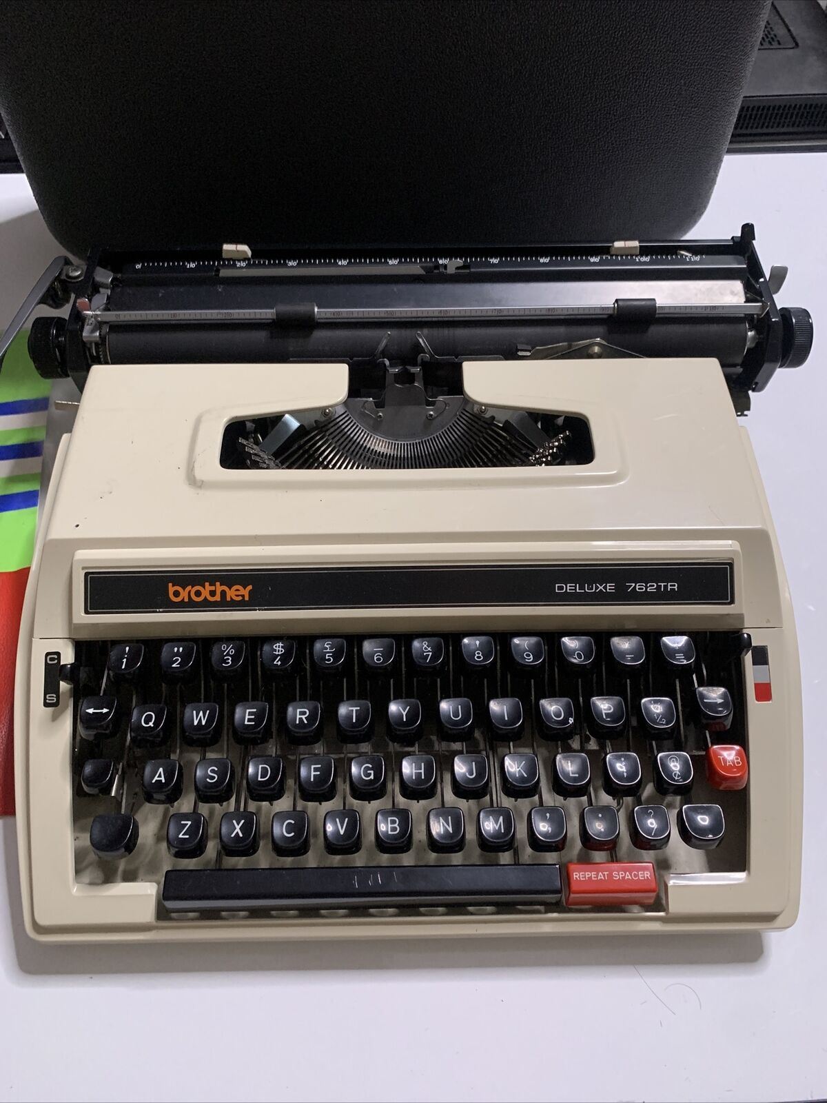 Vintage Brother Deluxe 762TR Portable Typewriter with Case Made In Jap ...