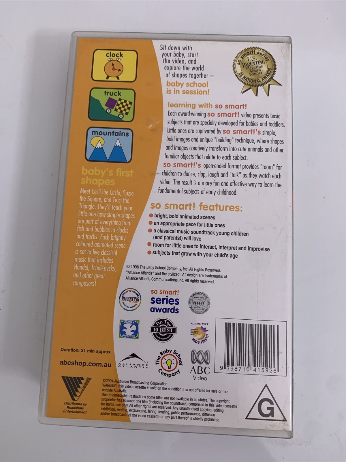 So Smart Shapes for Babies 6-36 months ABC VHS PAL – Retro Unit