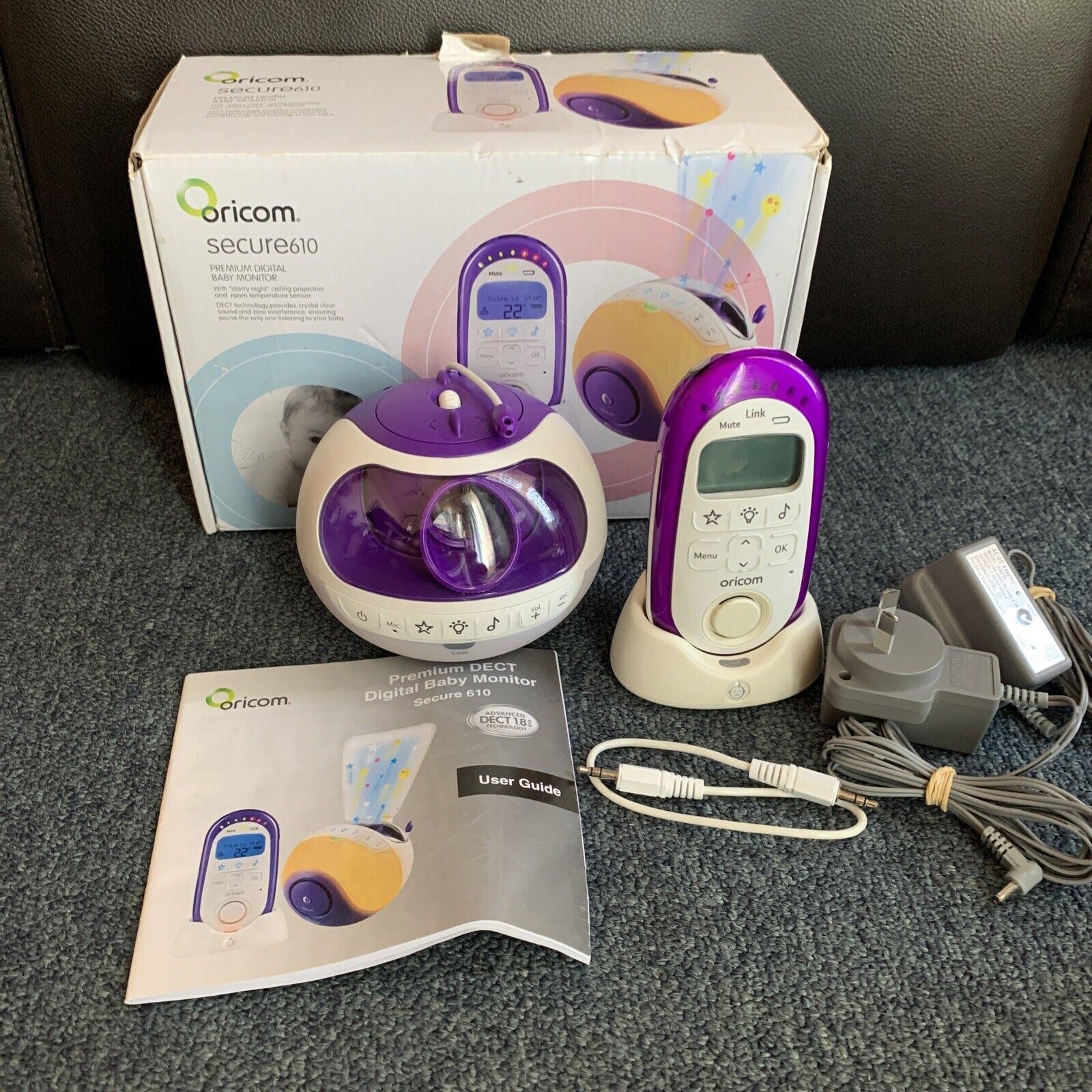 Oricom secure 610 Premium Digital Baby Monitor w Starry Night Projecto ...