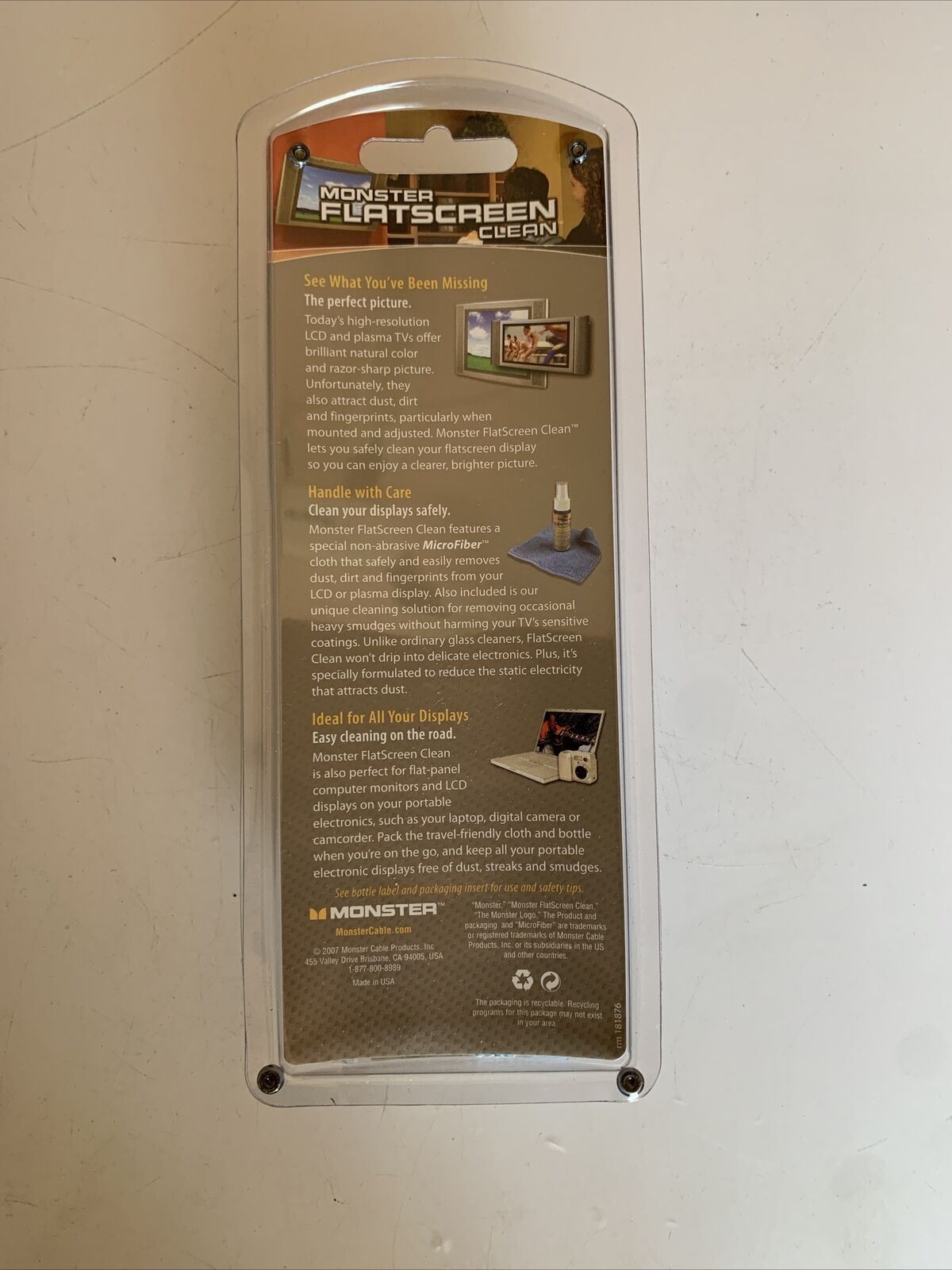 Monster Video 1 Antenna Cable & Flatscreen TV Cleaning Kit – Retro Unit