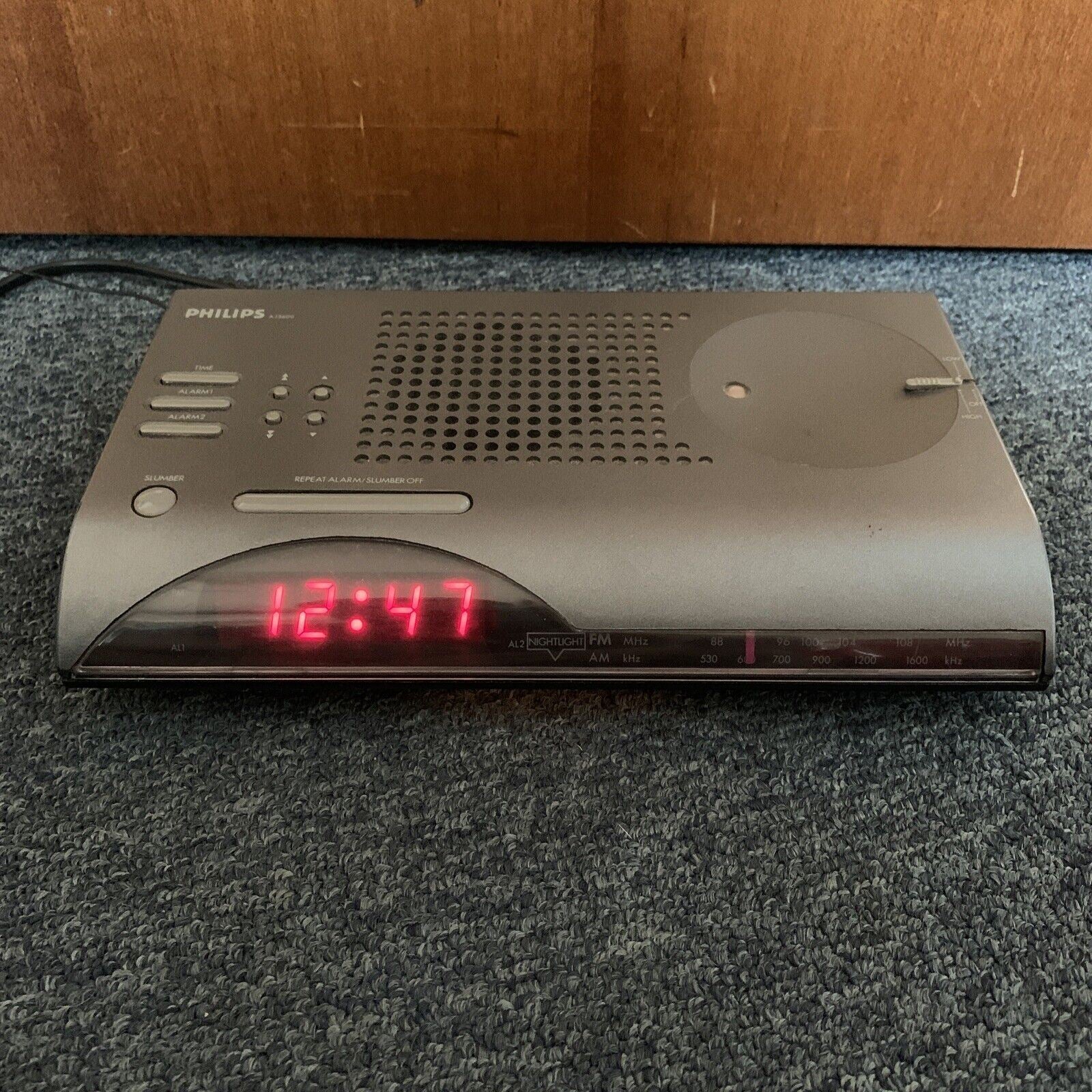 Philips Alarm Clock AM/FM Radio AJ3600/10 – Retro Unit