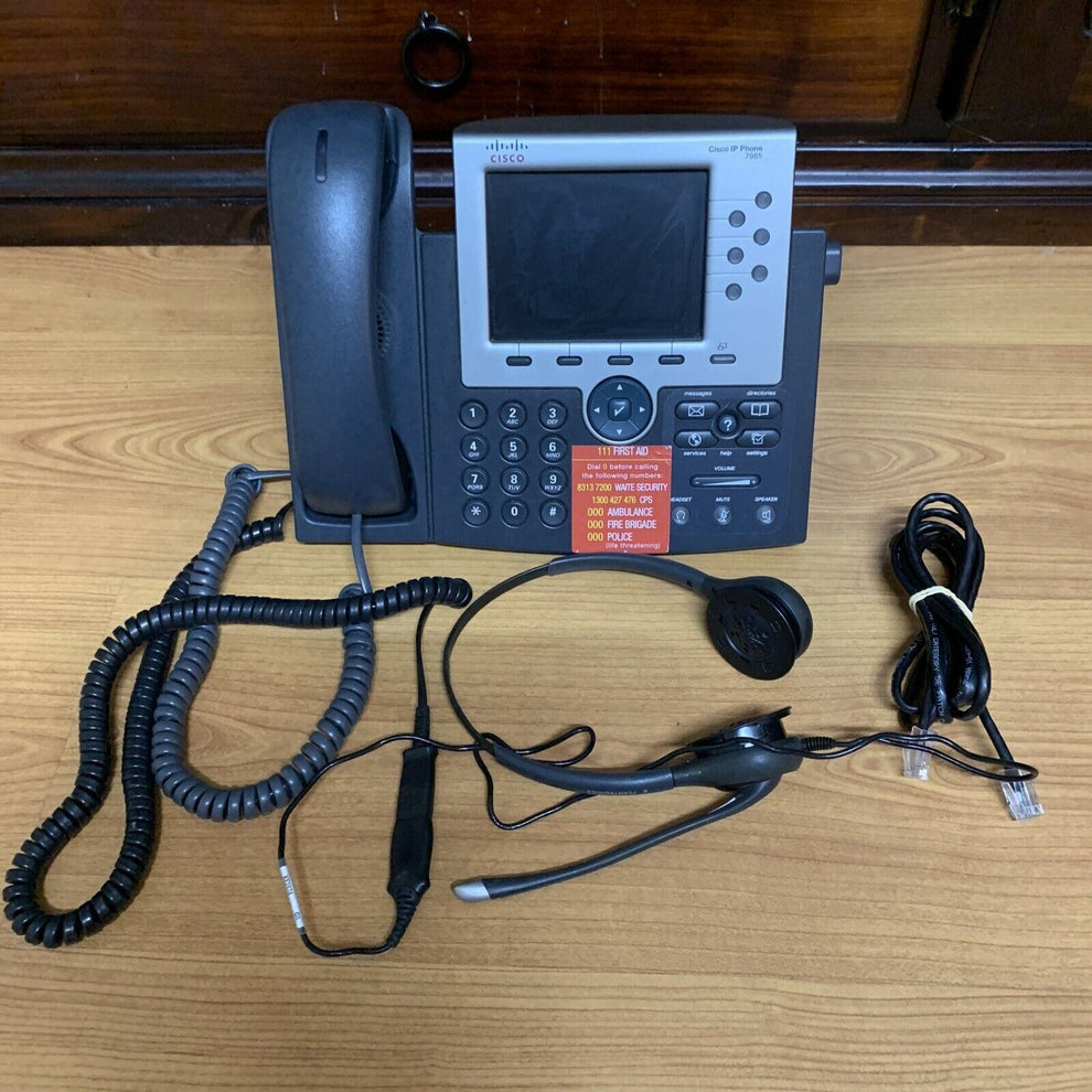 Cisco IP Phone 7965 & Plantronics Headset – Retro Unit