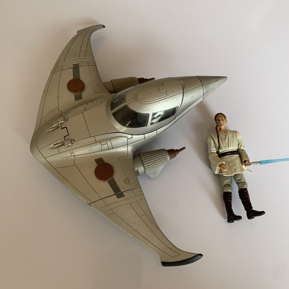 Hasbro Star Wars Naboo Royal Fighter Vehicle & Obi Wan Kenobi Figure ...
