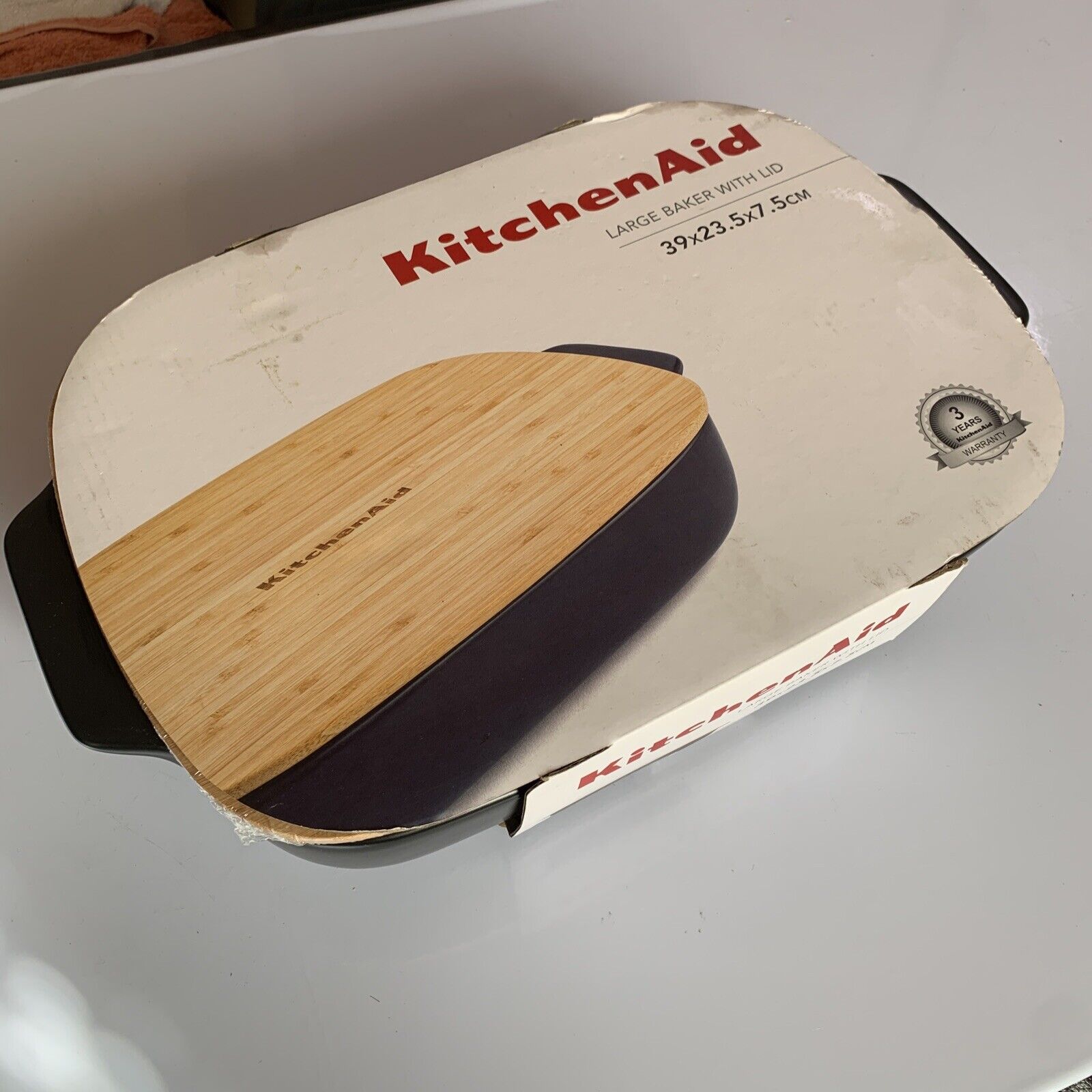 Kitchen Aid - Large Baker With Bamboo Lid (39x23.5x7.5cm) NEW – Retro Unit