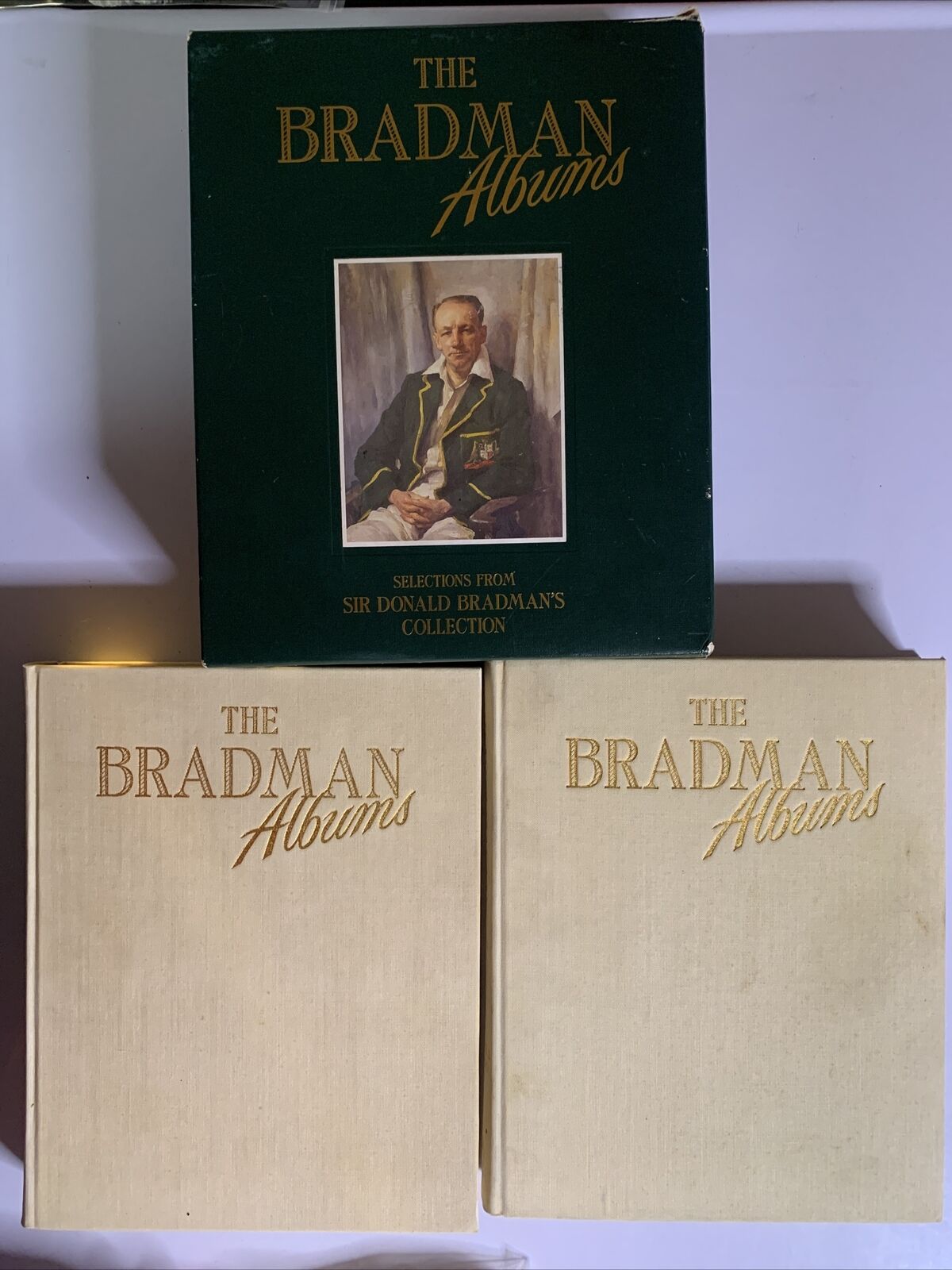 The Bradman Albums by Sir Donald Bradman 2x Hardcover Book Set 1987 wi ...