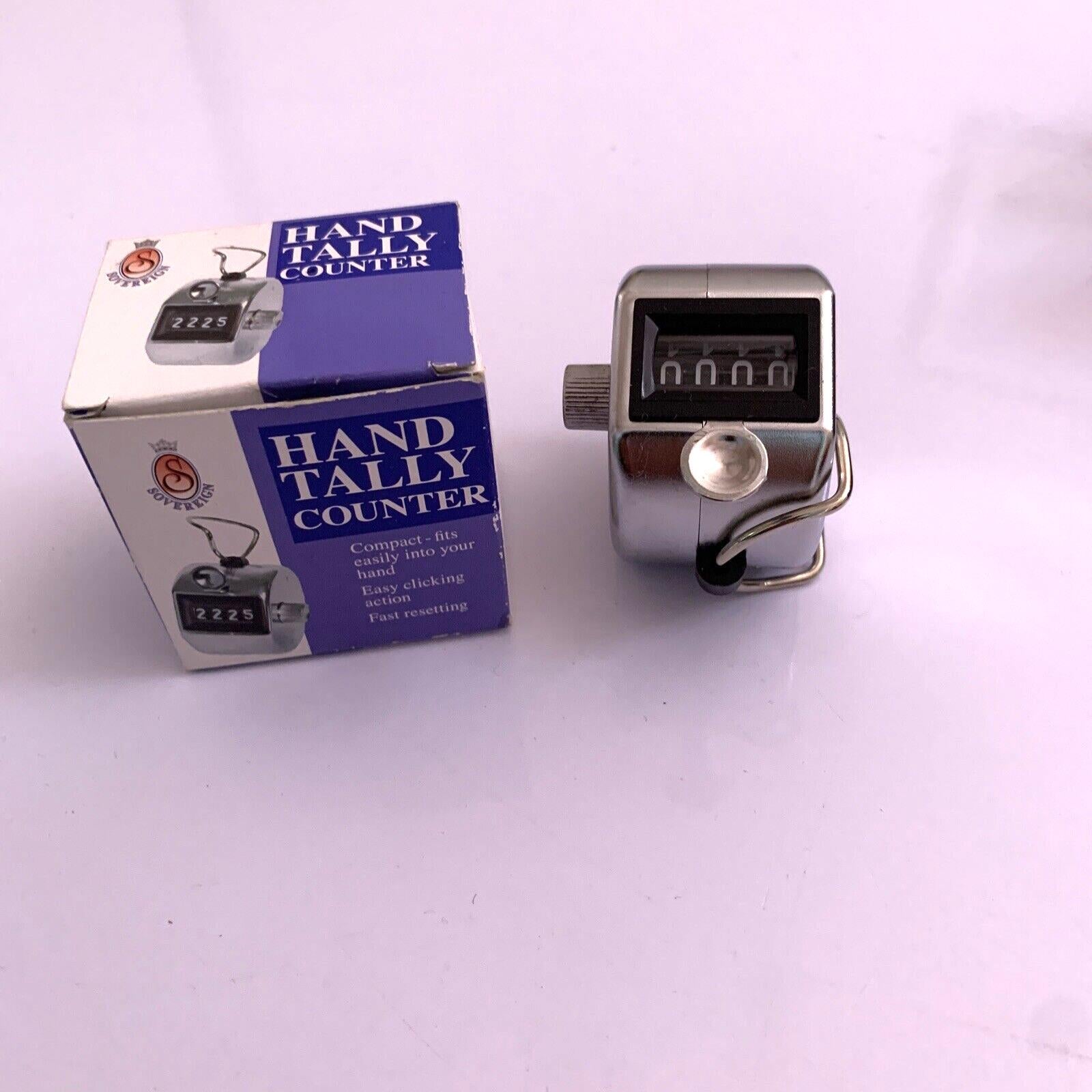 Hand Tally Counter Number Clicker 4 Digit Manual Mechanical Metal Thum ...